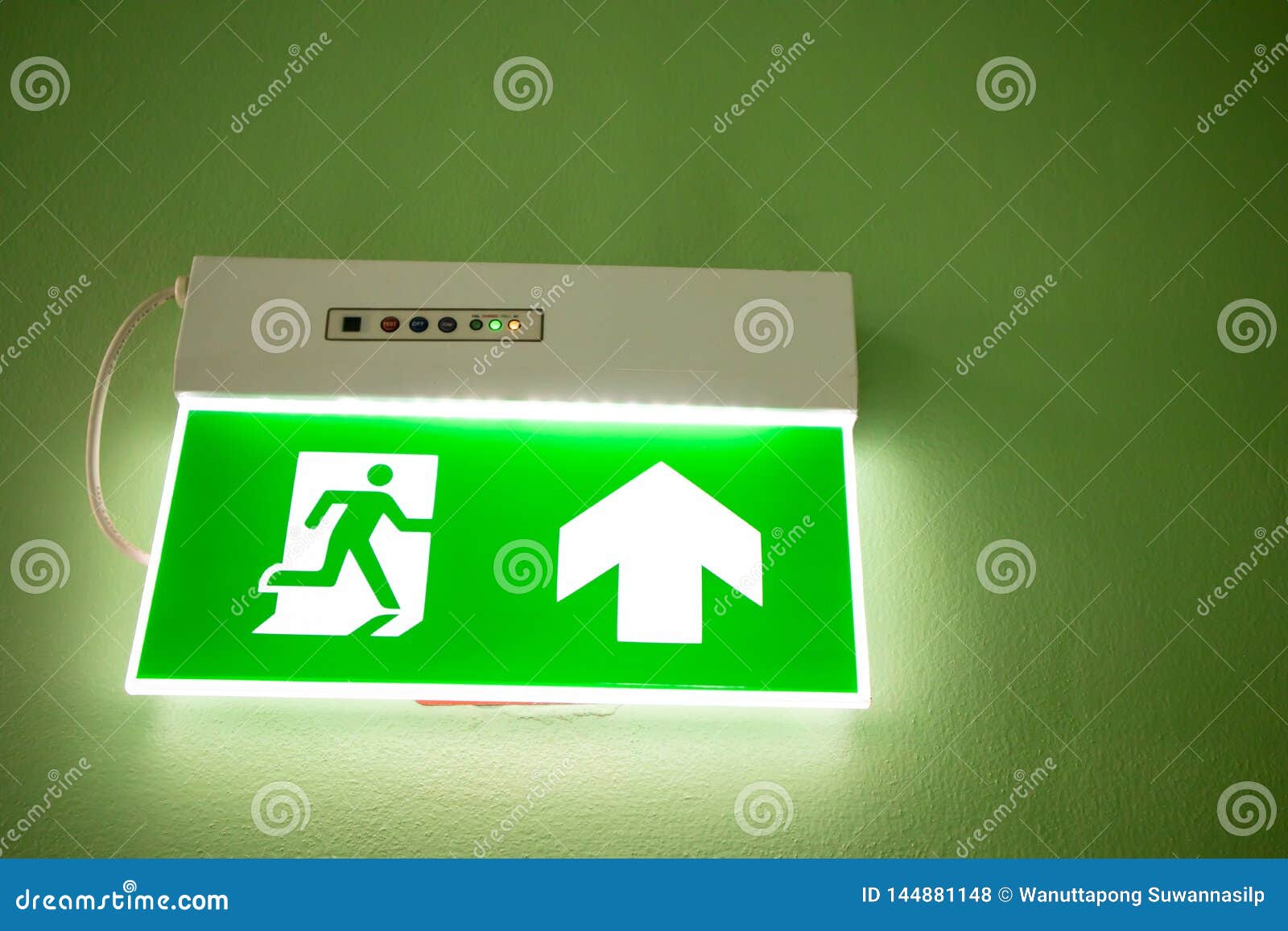 Emergency Exit Sign at the Hospital Stock Photo - Image of escape, icon ...