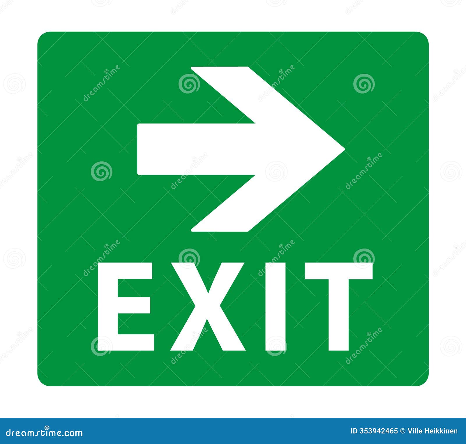 Emergency Exit Sign Icon Symbol. Green Fire Safety Exit Sign Logo ...