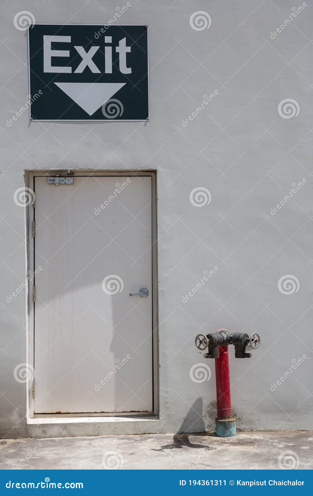 Emergency Exit Sign Showing the Way To Escape.Fire Exit in the Building ...