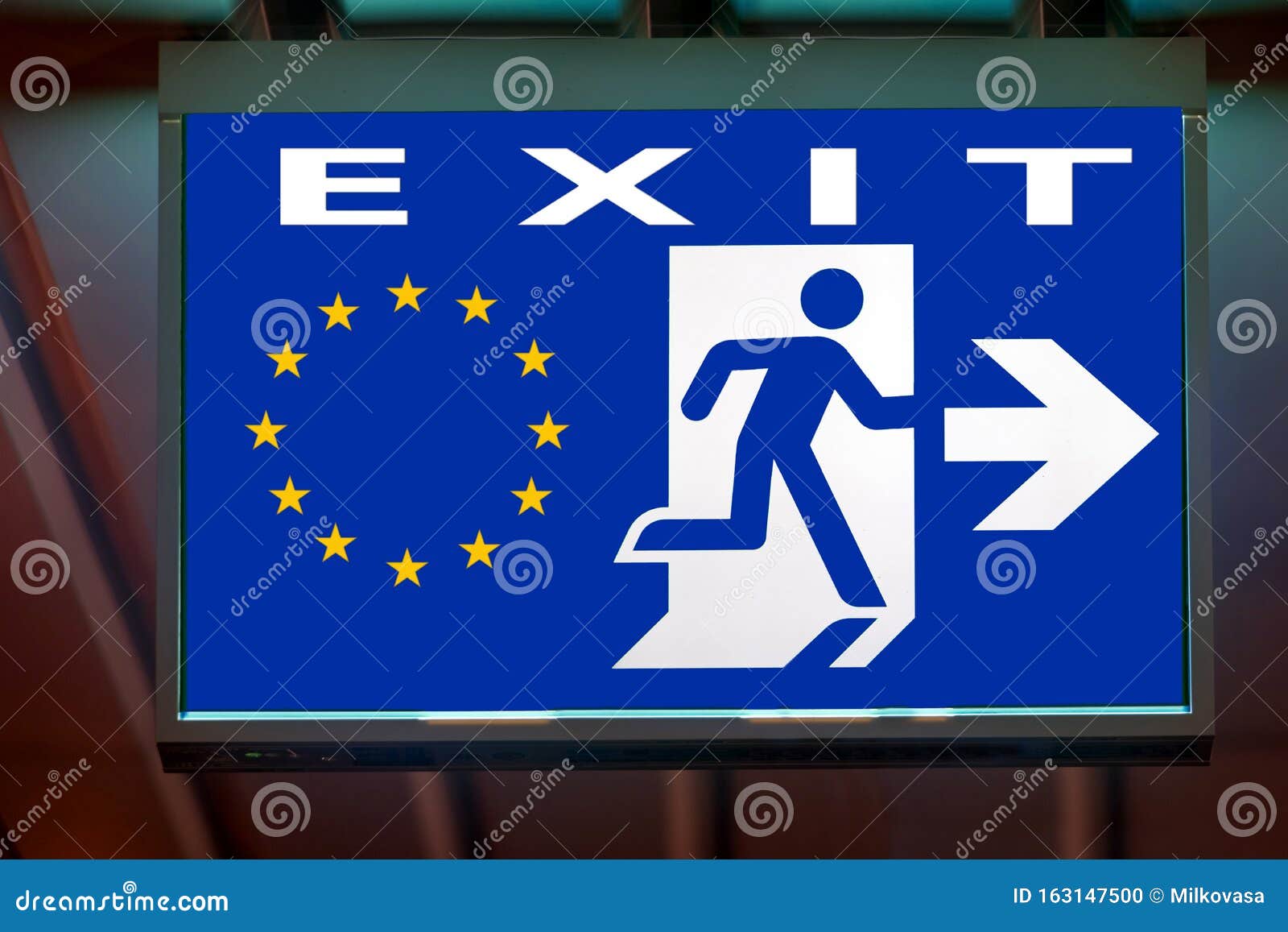 The Board Indicate Way for Exit from EU Stock Photo - Image of ...