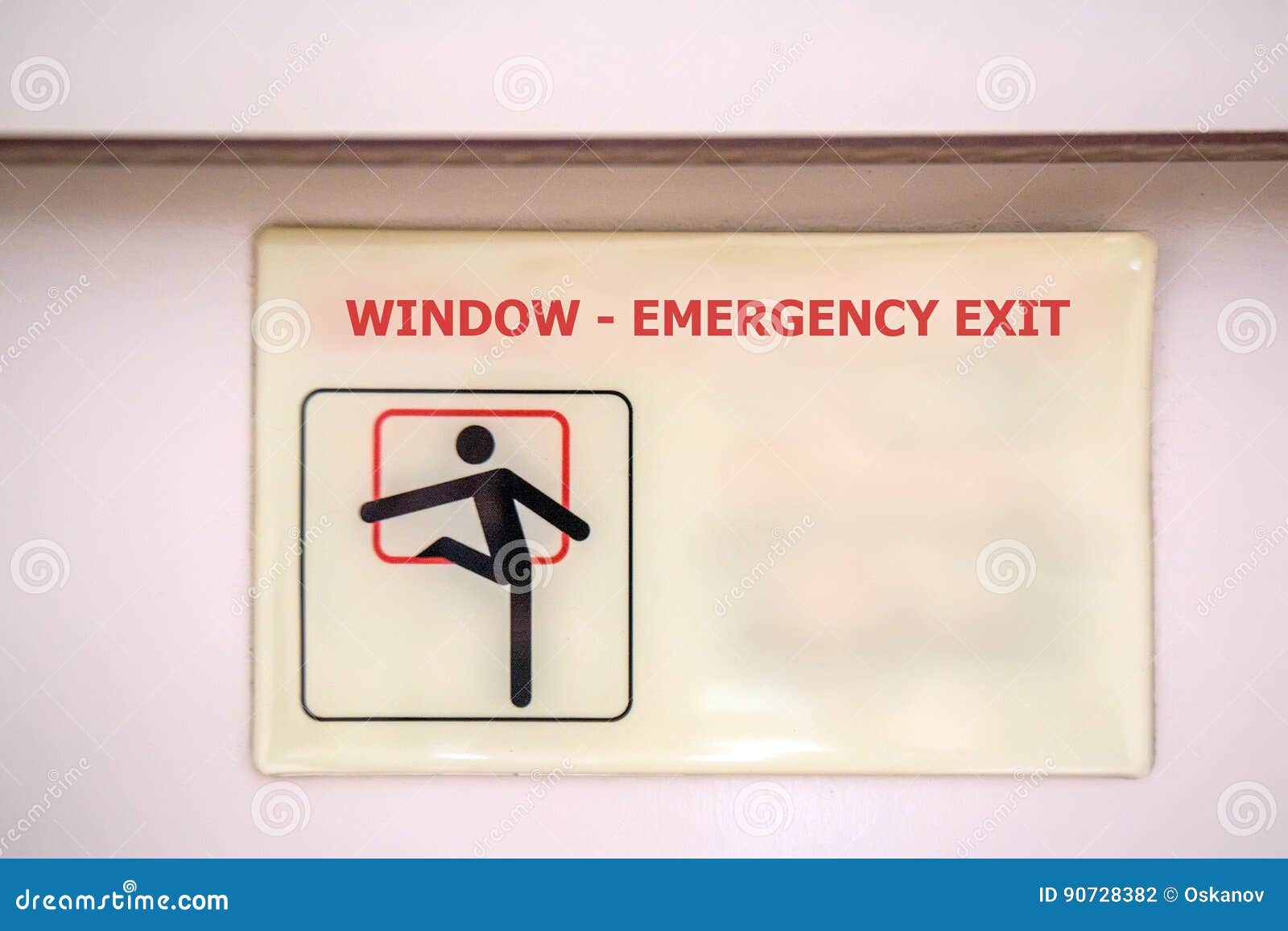 Emergency exit sign stock photo. Image of dangerous, factory - 90728382