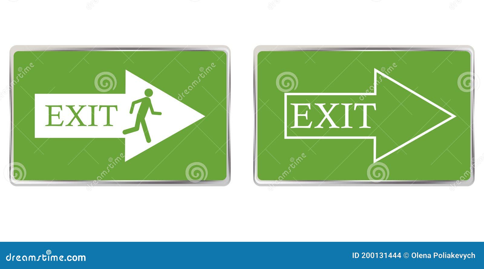 Emergency Exit Sign Vector Icon. Fire Escape Sign in Case of Fire ...