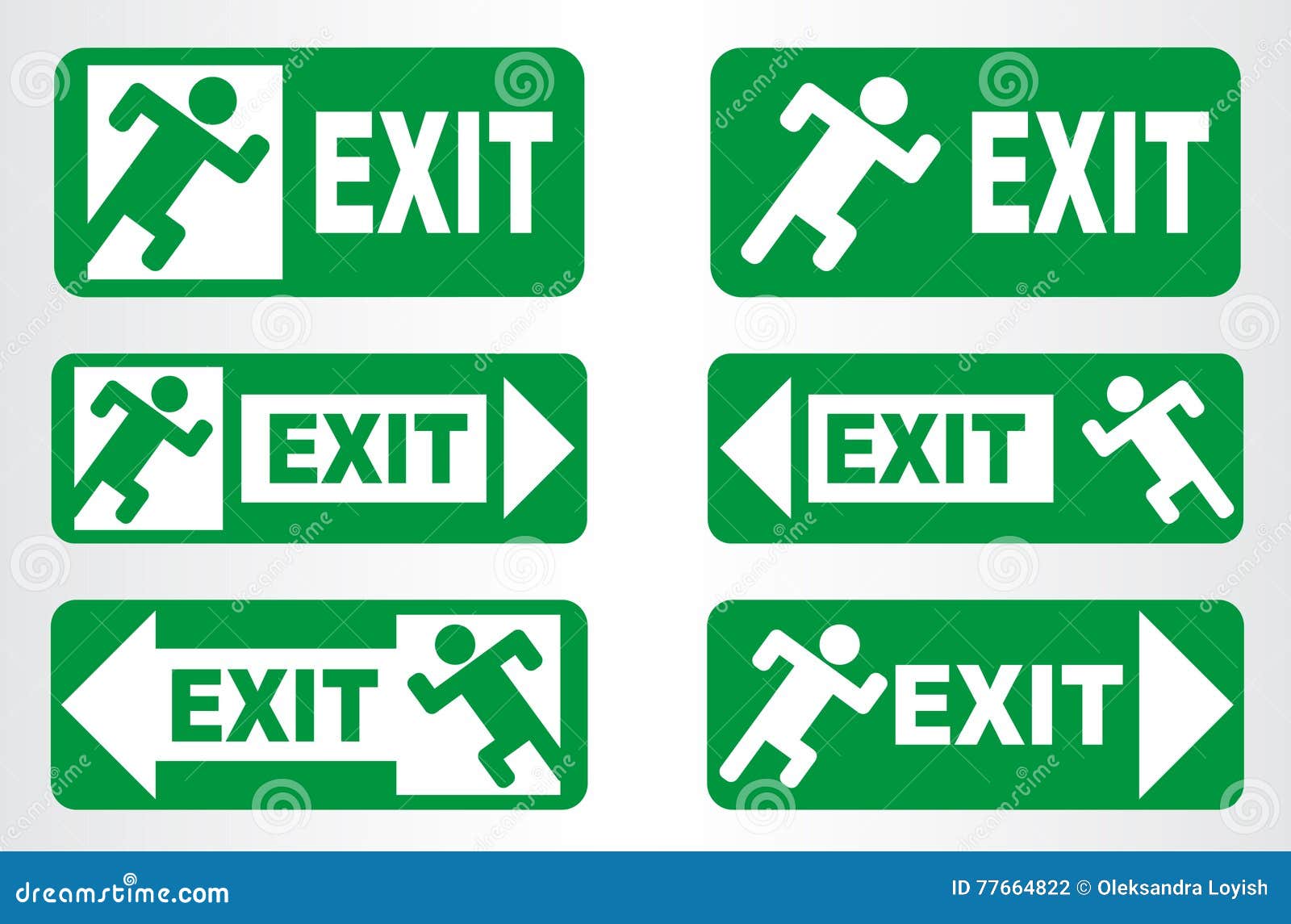 Emergency exit sign stock vector. Illustration of move - 77664822