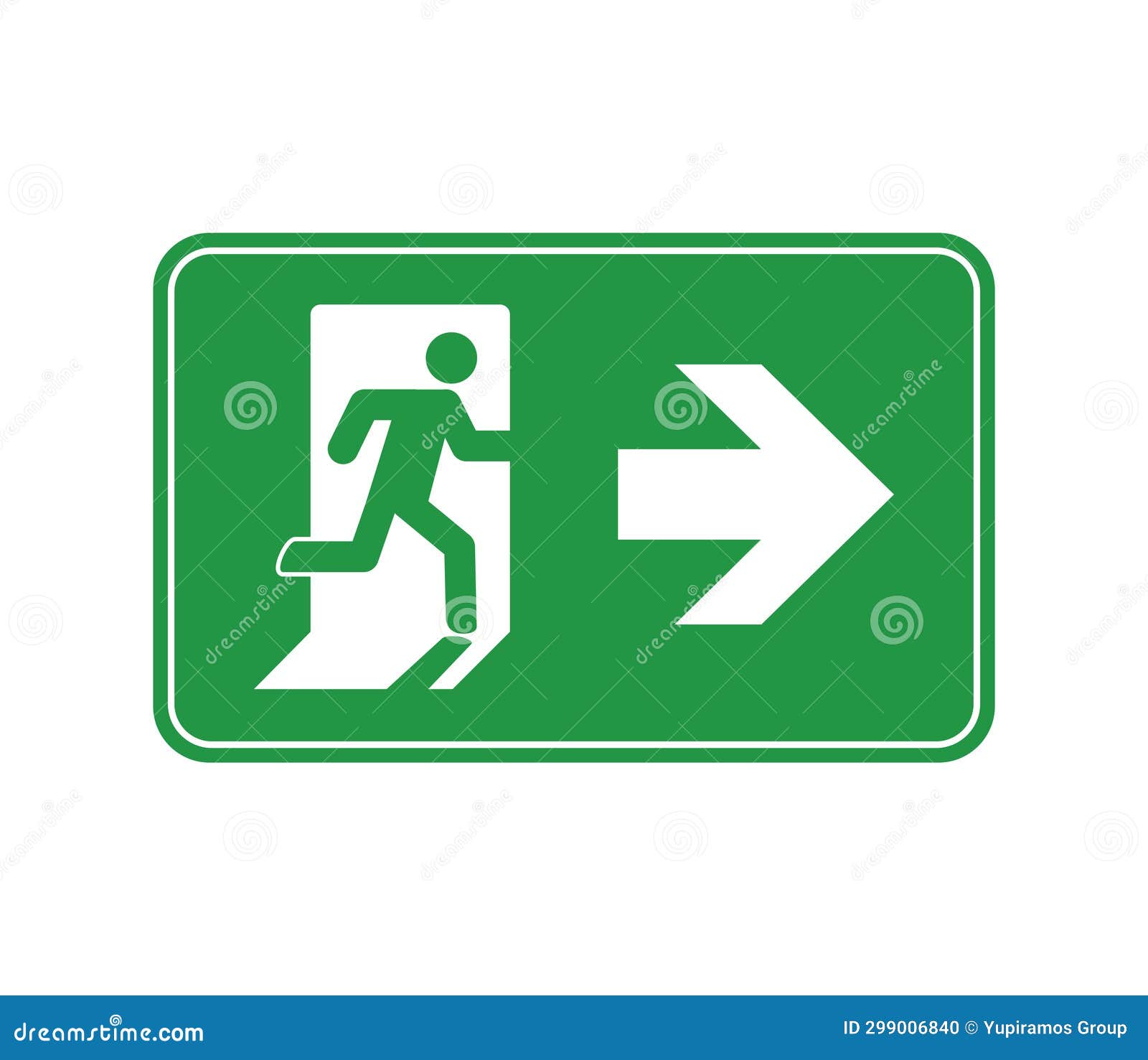 Emergency Exit Signal Illustration Stock Illustration - Illustration of ...
