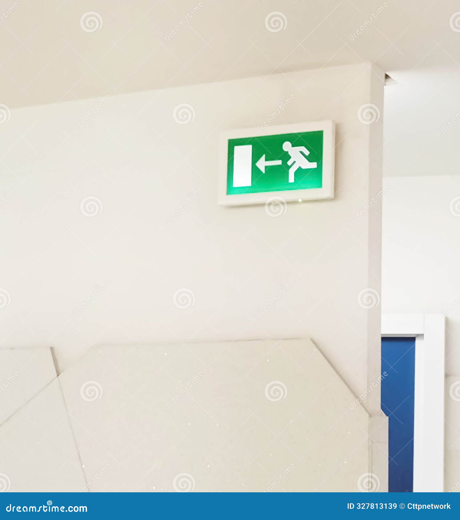 Exit Signboard Light. Fire Exit Sign Royalty-Free Cartoon ...
