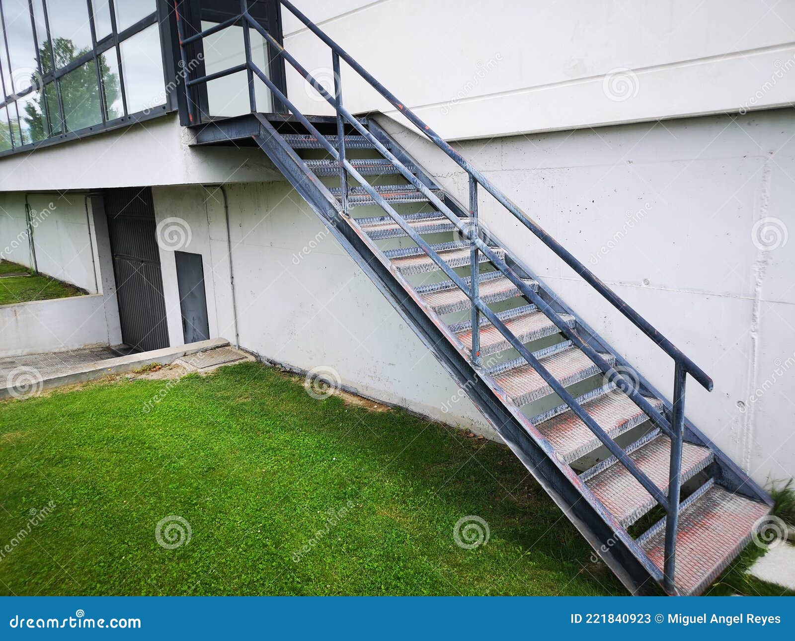 Emergency Exit Staircase Ladder at University Campus Stock Image ...