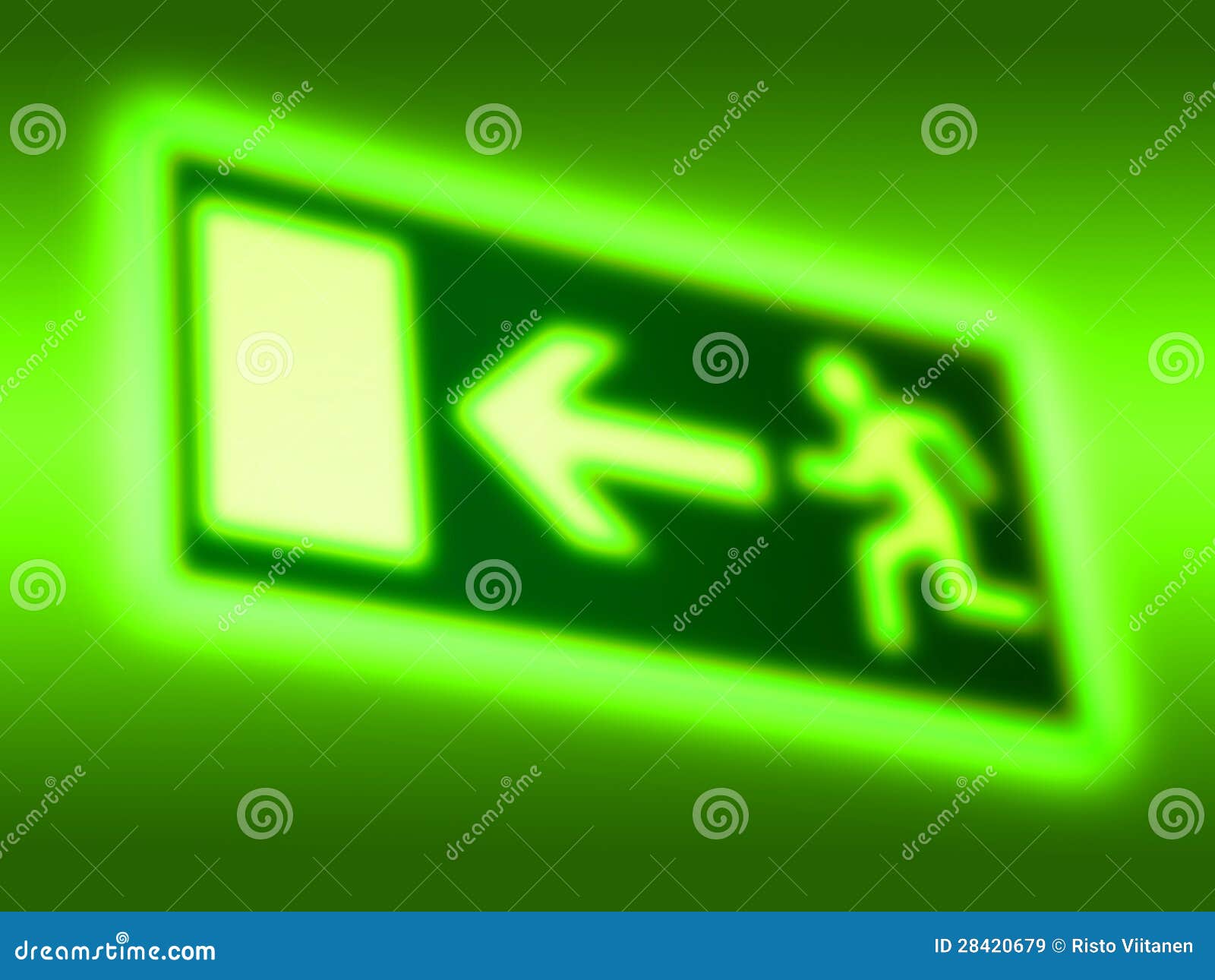 Emergency Exit Symbol Background Stock Image - Image of hurry, away ...