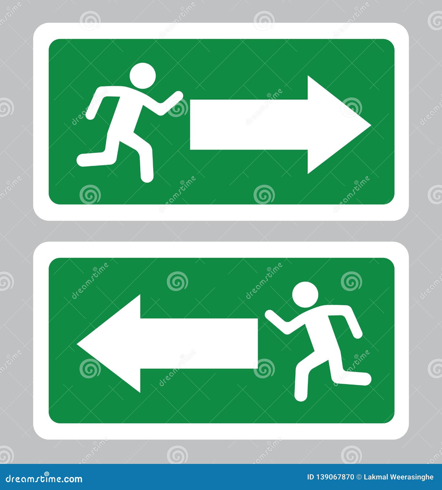 Emergency Exit Symbol Vector Illustration | CartoonDealer.com #139067870