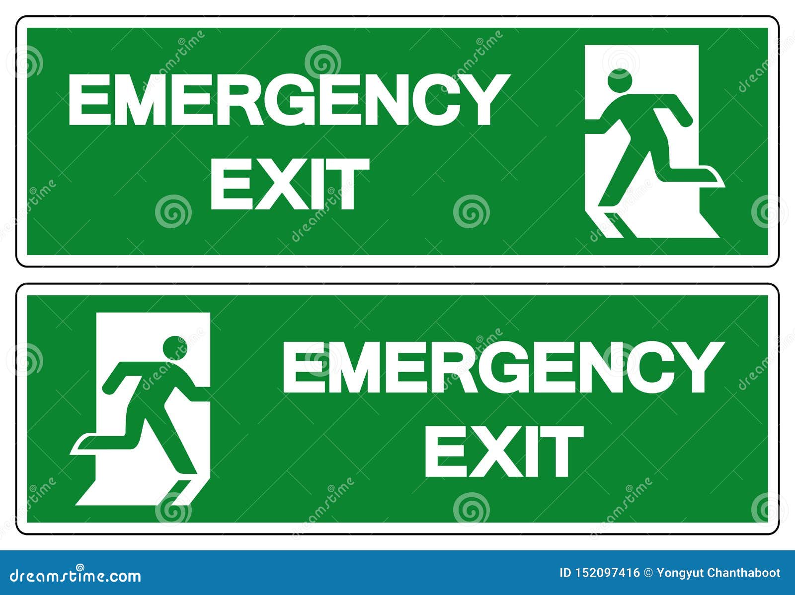 Emergency Exit Symbol Sign, Vector Illustration, Isolate On White ...