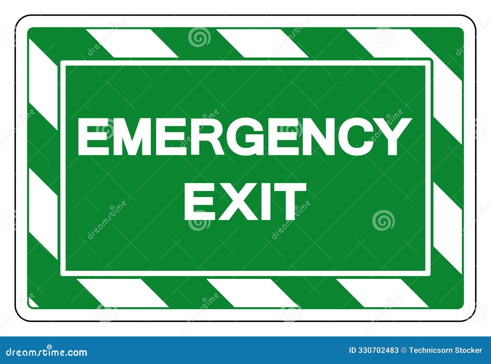 Emergency Exit Symbol Sign, Vector Illustration, Isolate on White ...
