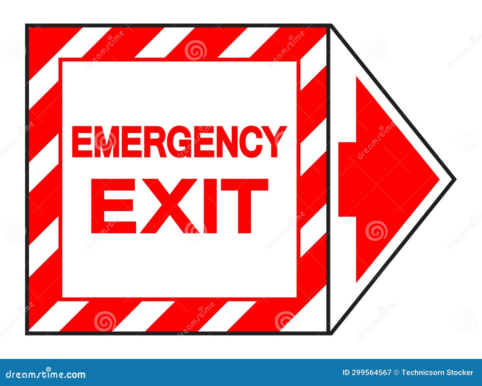 Emergency Exit Symbol Sign, Vector Illustration, Isolate on White ...
