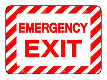 Emergency Exit Symbol Sign, Vector Illustration, Isolate on White ...