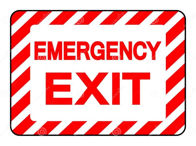 Emergency Exit Symbol Sign, Vector Illustration, Isolate on White ...