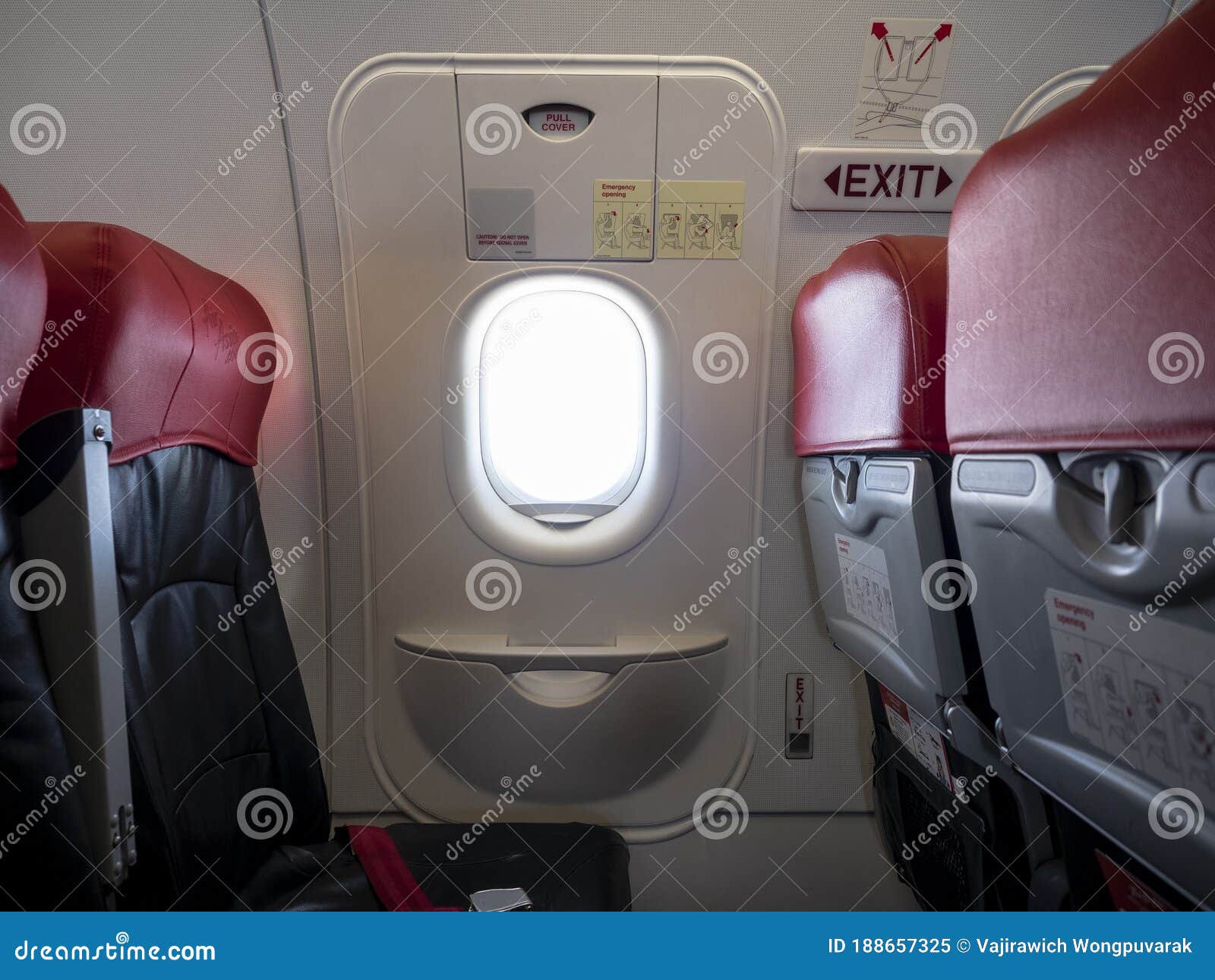 Business Jet Overwing View During Sunset Stock Photography ...