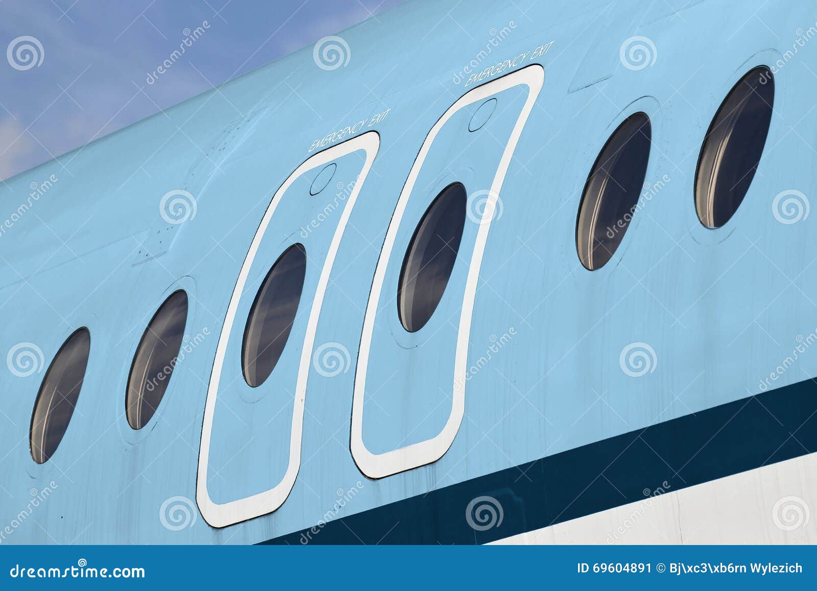 Overwing Emergency Exit In The Aircraft Stock Photo | CartoonDealer.com ...