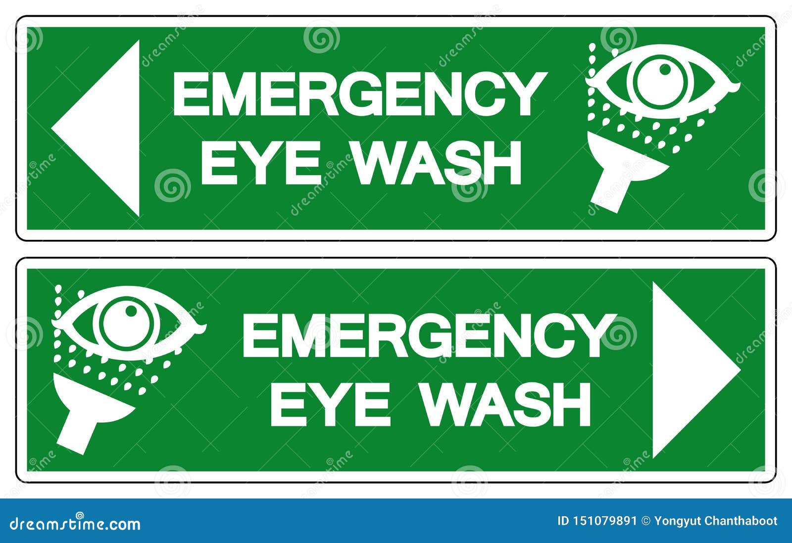 Emergency Eye Wash Station Sign Stock Illustration | CartoonDealer.com ...