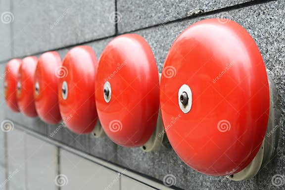 Emergency Fire Alarm Bells stock photo. Image of warn - 1126386