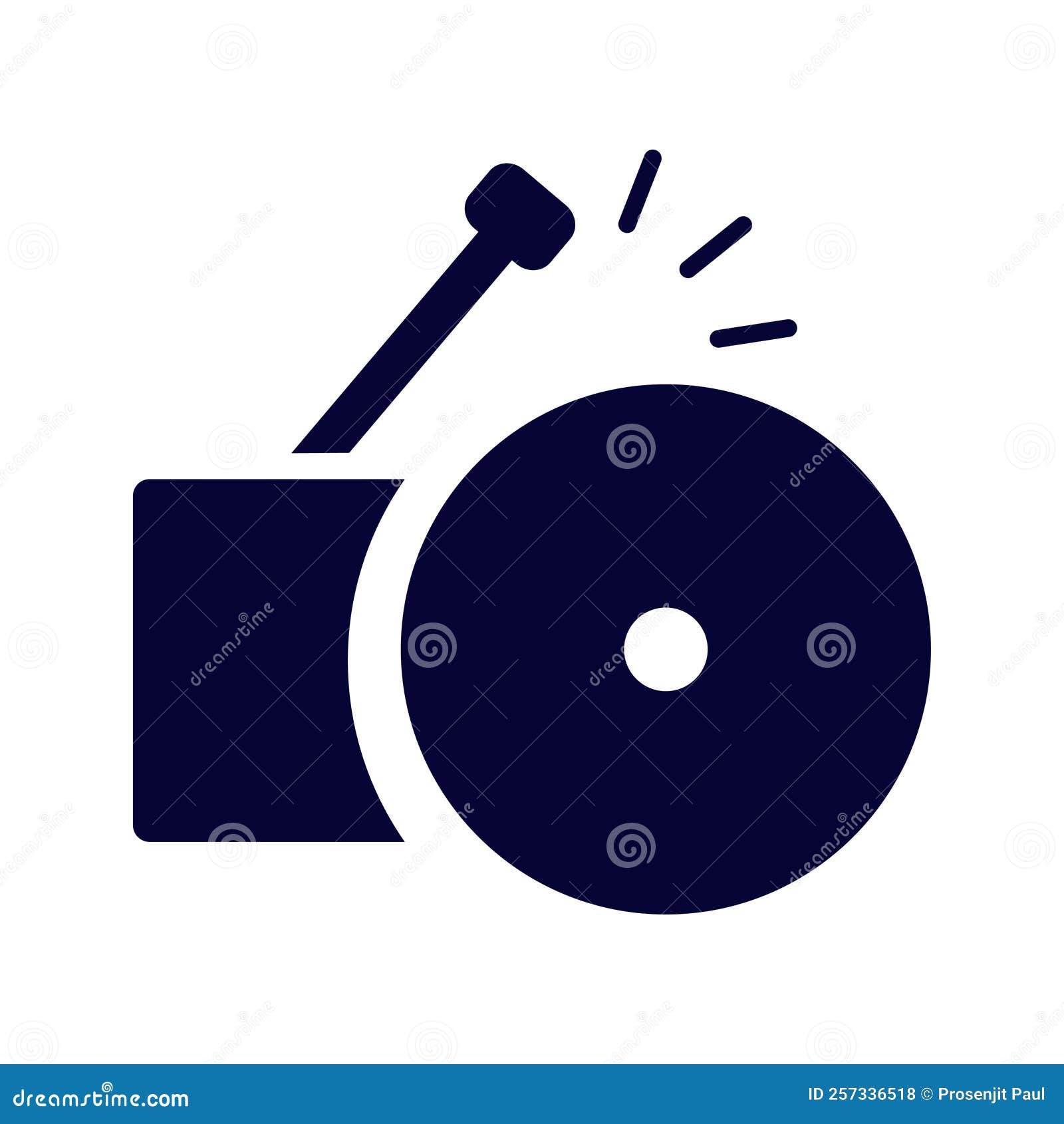 Emergency fire alarm icon stock vector. Illustration of danger - 257336518