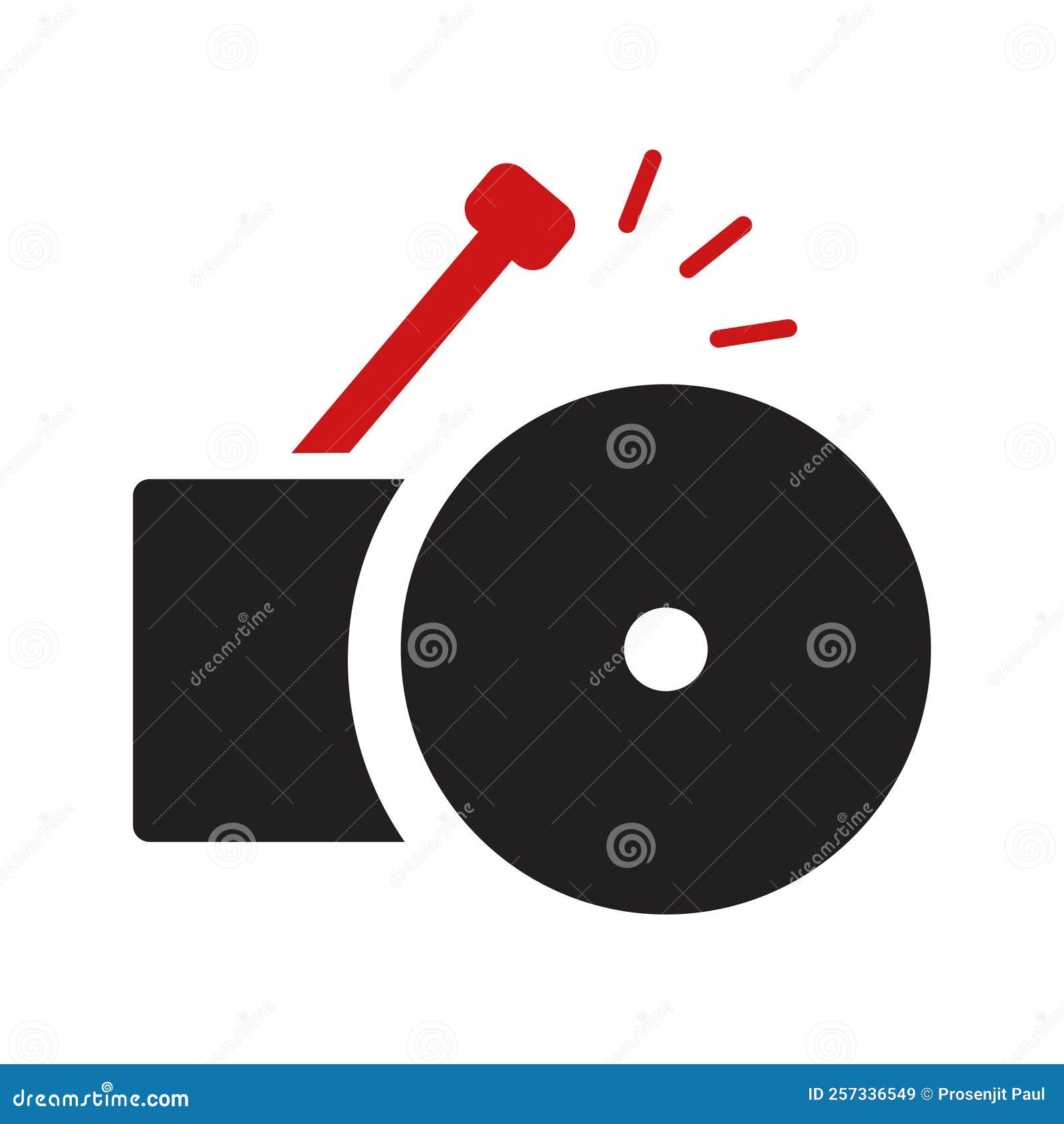 Emergency fire alarm icon stock vector. Illustration of emergency ...