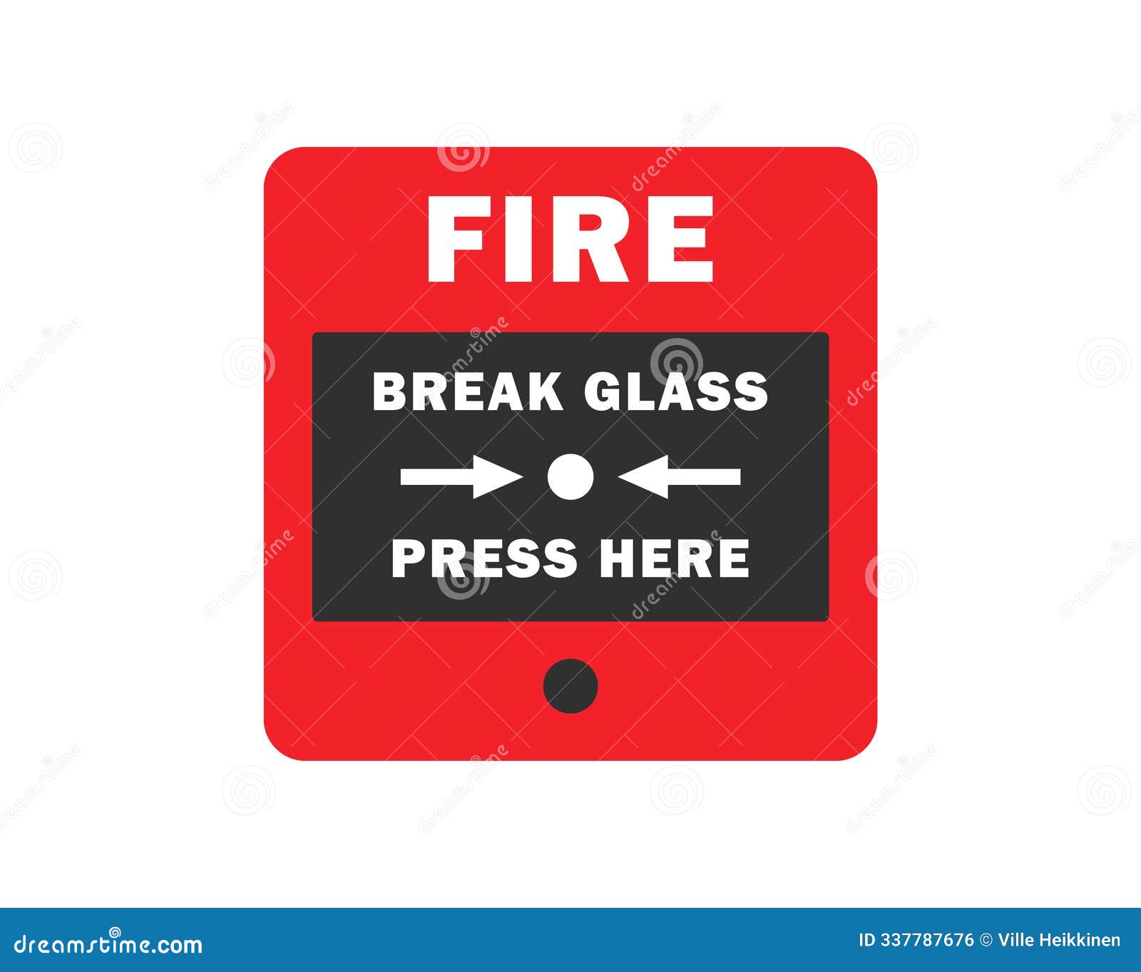 Emergency Fire Alarm System Icon Symbol. Fire Alarm Button Logo Sign ...