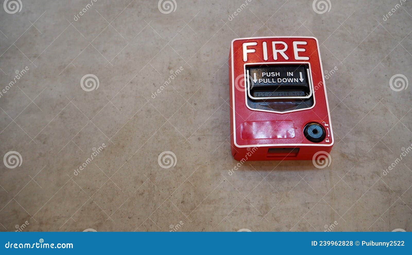 Red Manual Pull Fire Alarm Safety System. Pull Station Or Call Point ...