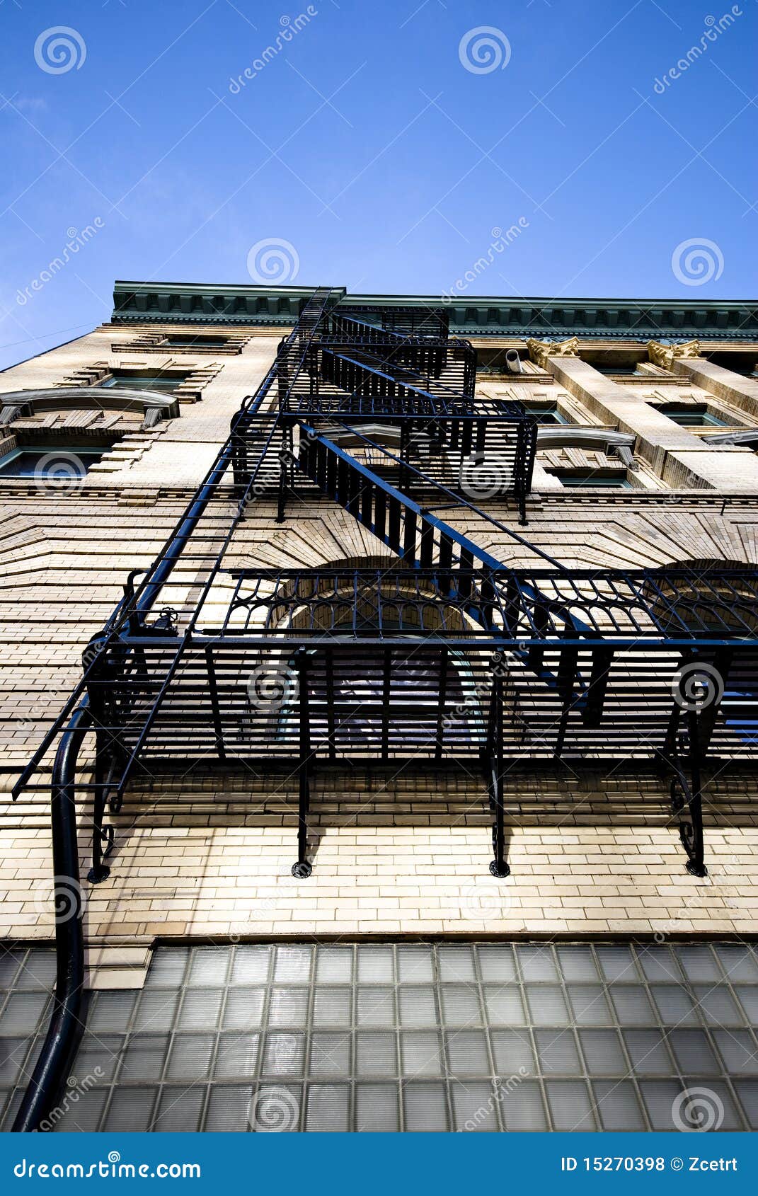 Emergency fire escape stock photo. Image of metal, perspective - 15270398