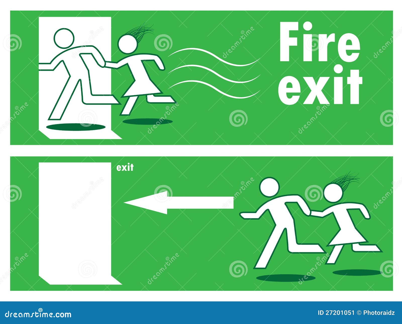Emergency fire exit stock illustration. Illustration of people - 27201051