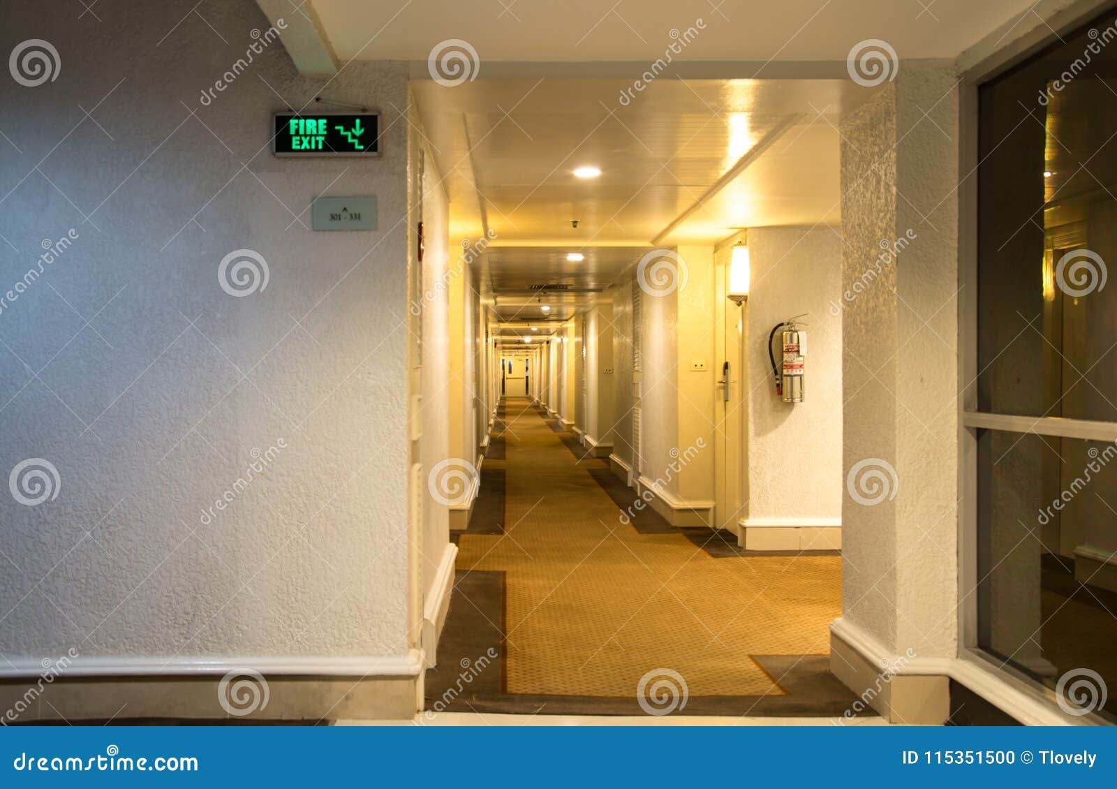 Fire Exit Outlet Sign and Door Stock Photo - Image of connect, safety ...