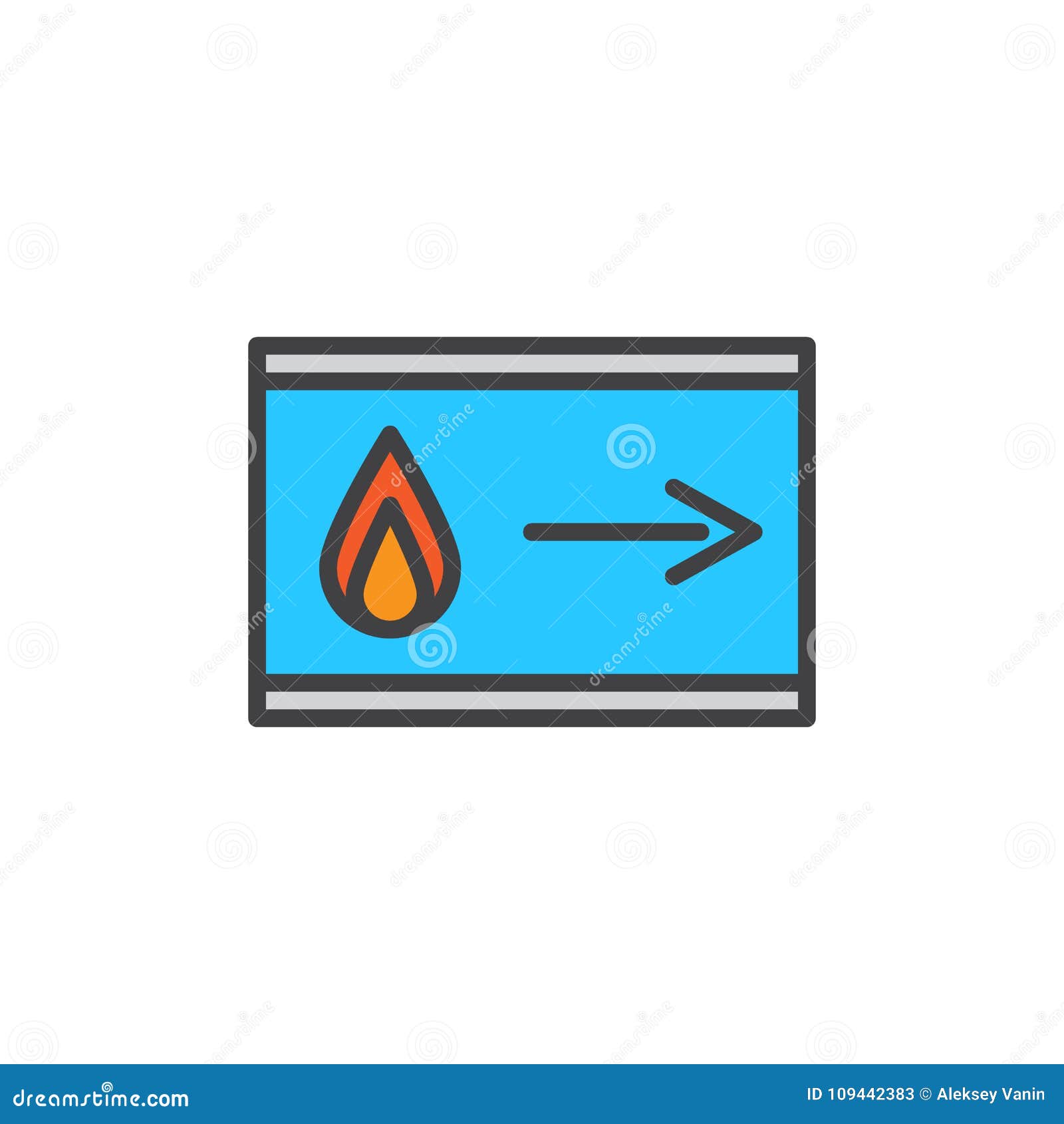Emergency Fire Exit Pointer Filled Outline Icon Stock Vector ...
