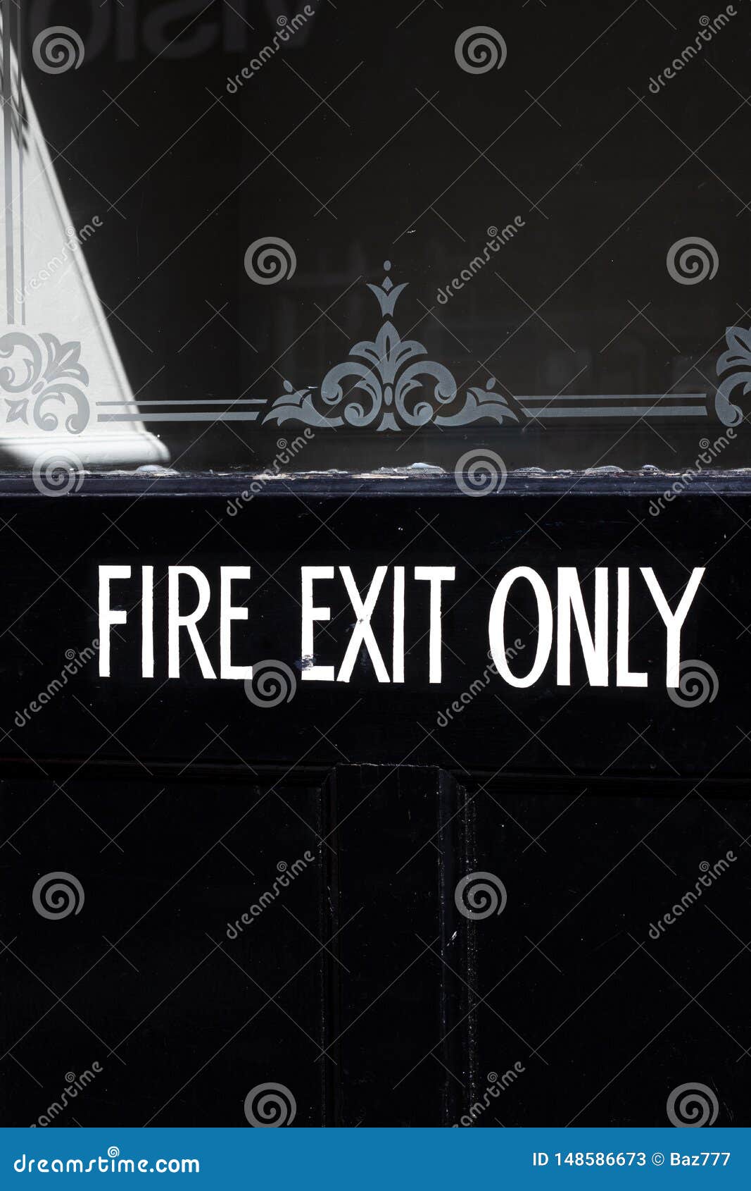 Emergency Fire Exit only Sign Stock Image - Image of retail, black ...