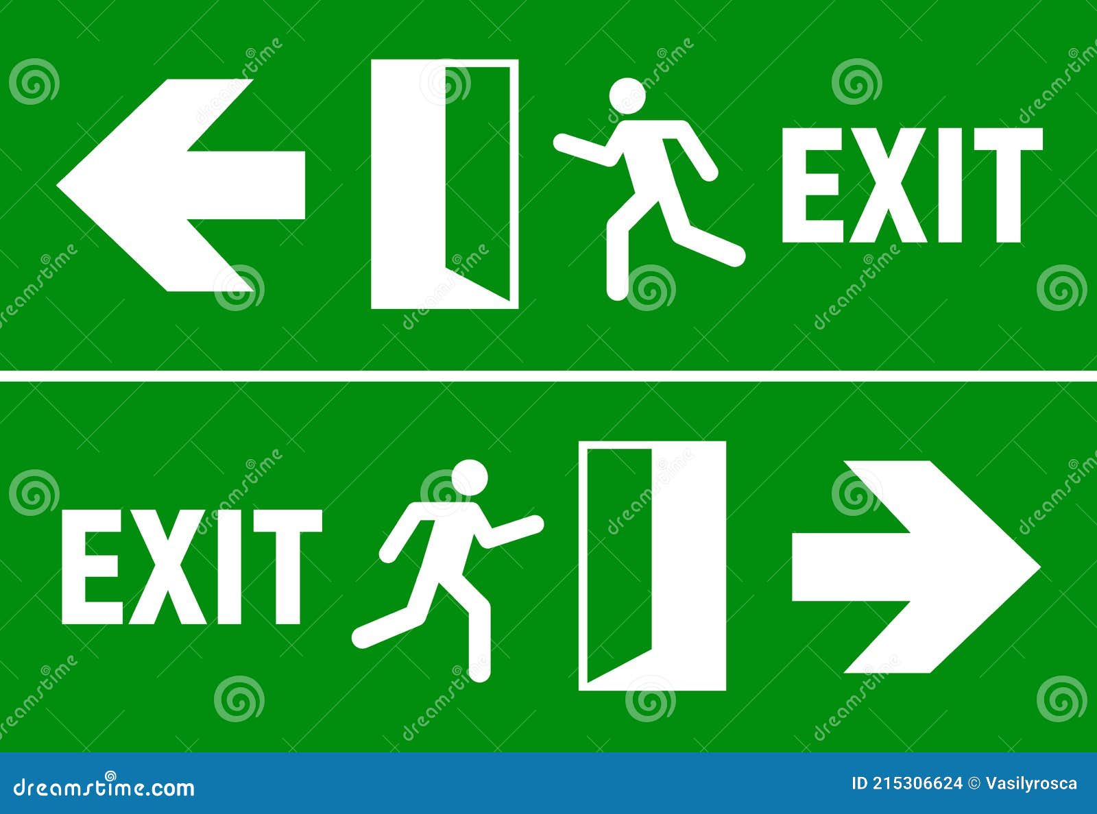 Emergency Fire Exit Sign. Evacuation Fire Escape Door Vector Sign ...
