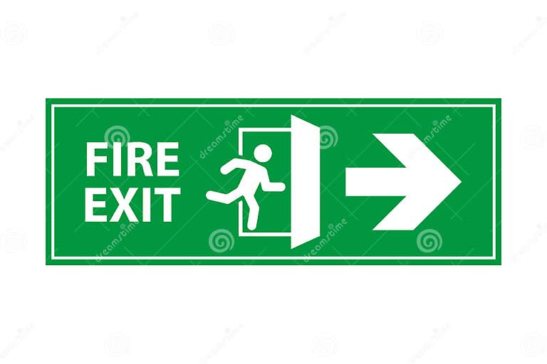 Emergency Fire Exit Sign Vector for Graphic Design, Logo, Web Site ...