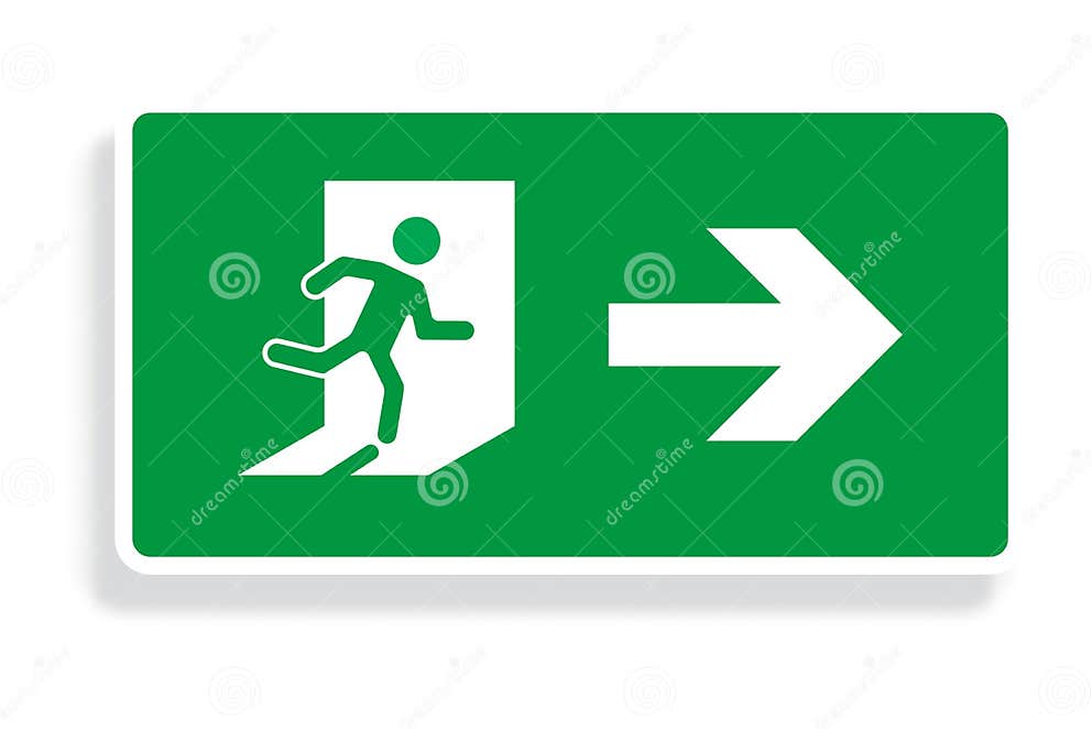 Emergency Fire Exit Sign Vector for Graphic Design, Logo, Web Site ...