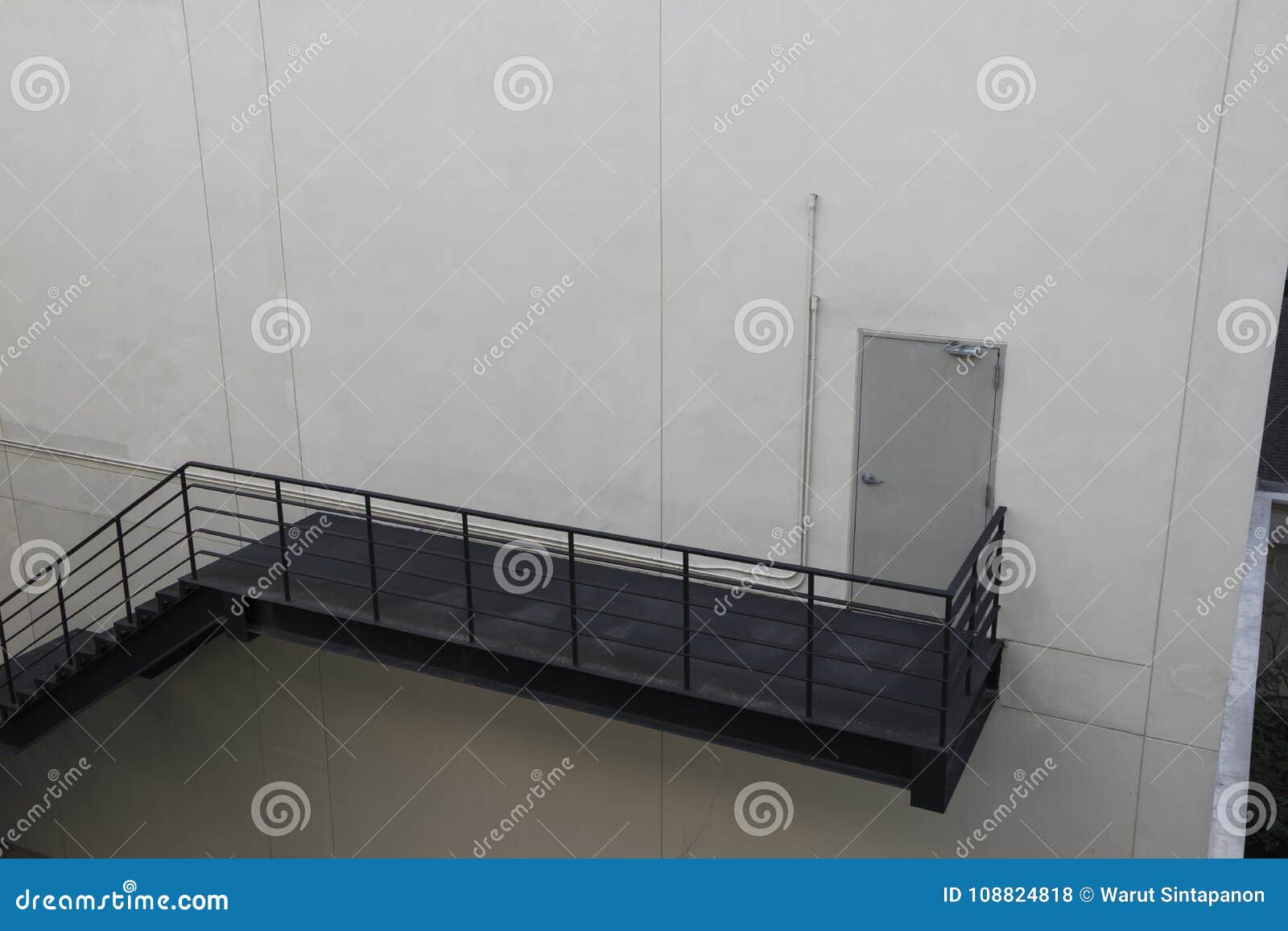 The Emergency Fire Exit Stair Stock Photo - Image of architecture ...