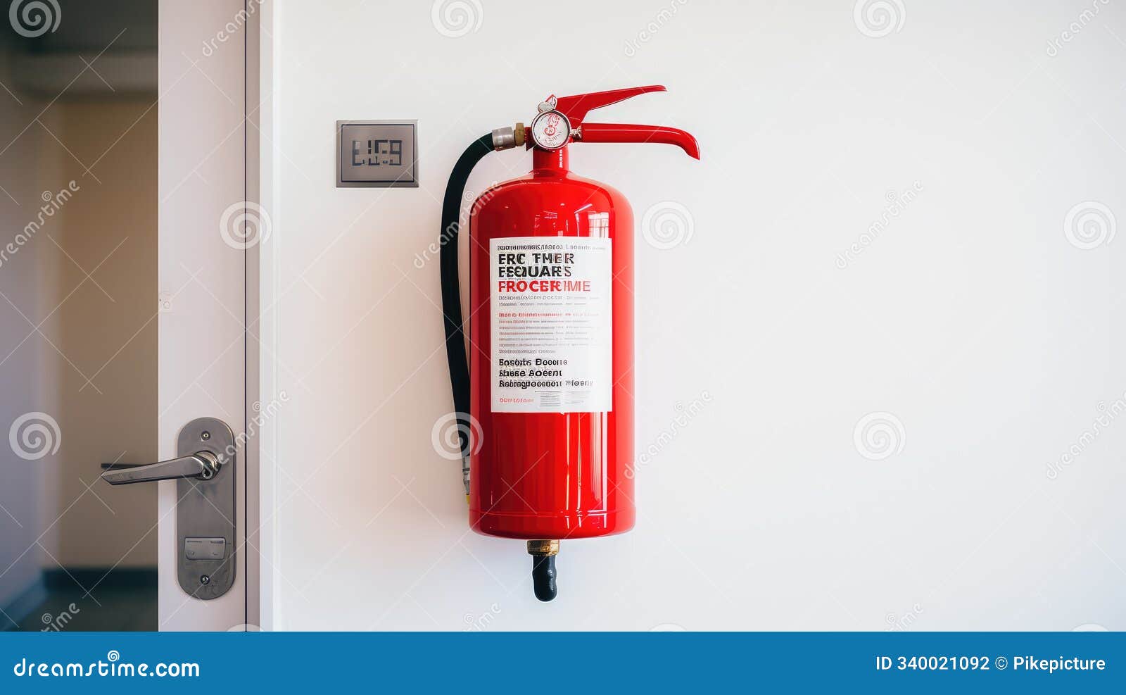 Emergency Fire Extiguisher Sign Stock Illustration - Illustration of ...