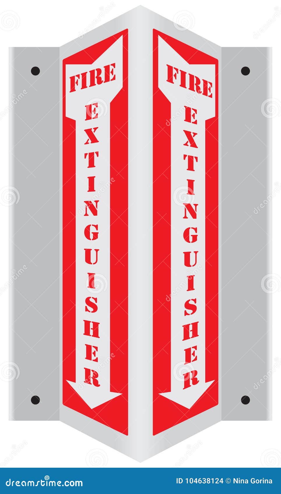 Fire Extinguisher Wall Sign Stock Vector - Illustration of audit ...
