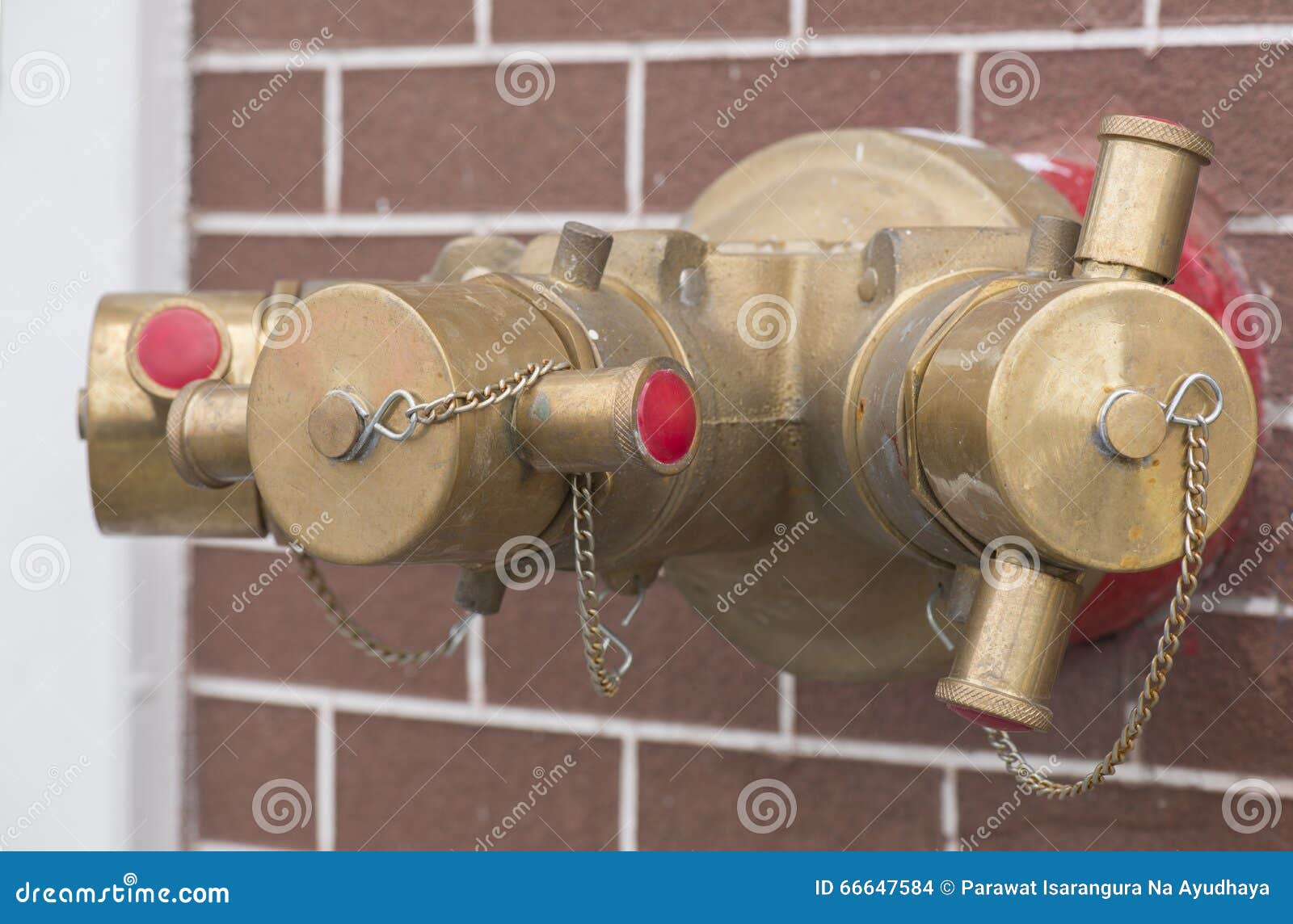 Old Hydrant Pipe For Fire Protection In Vintage Style. Royalty-Free ...