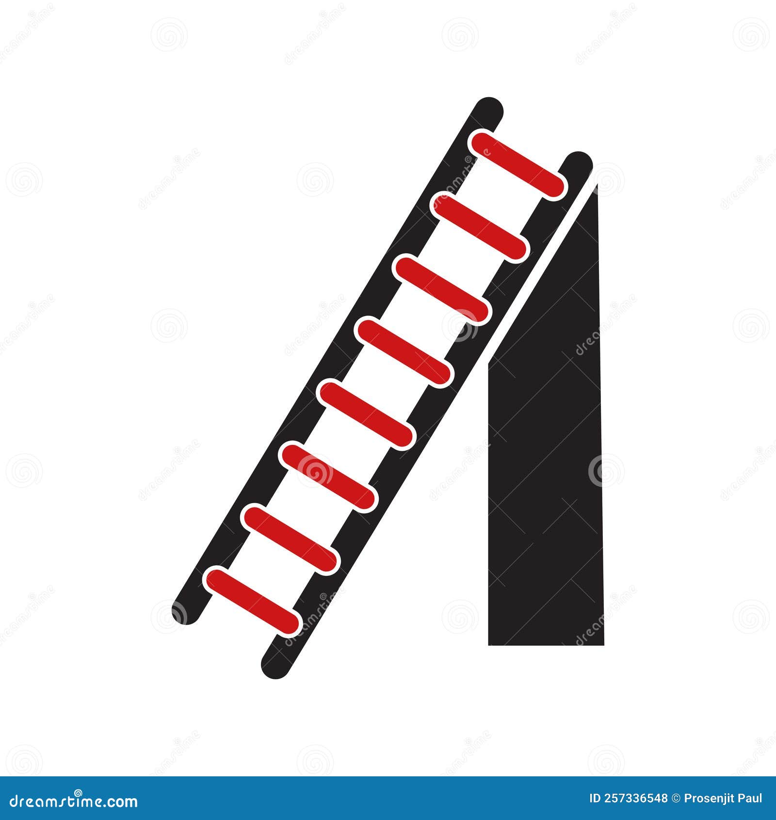 Emergency fire stairs icon stock vector. Illustration of escape - 257336548