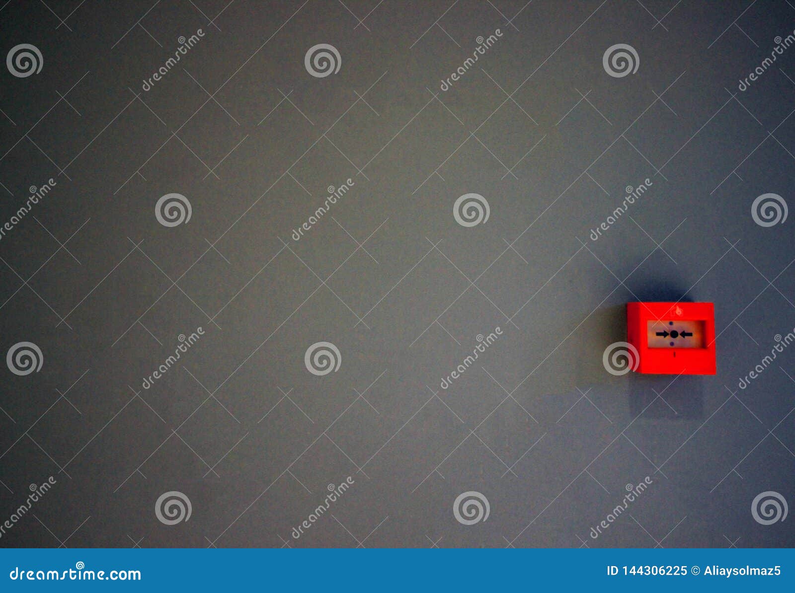 Emergency Fire Switch or Button Placed on the Grey Wall, Rescue ...