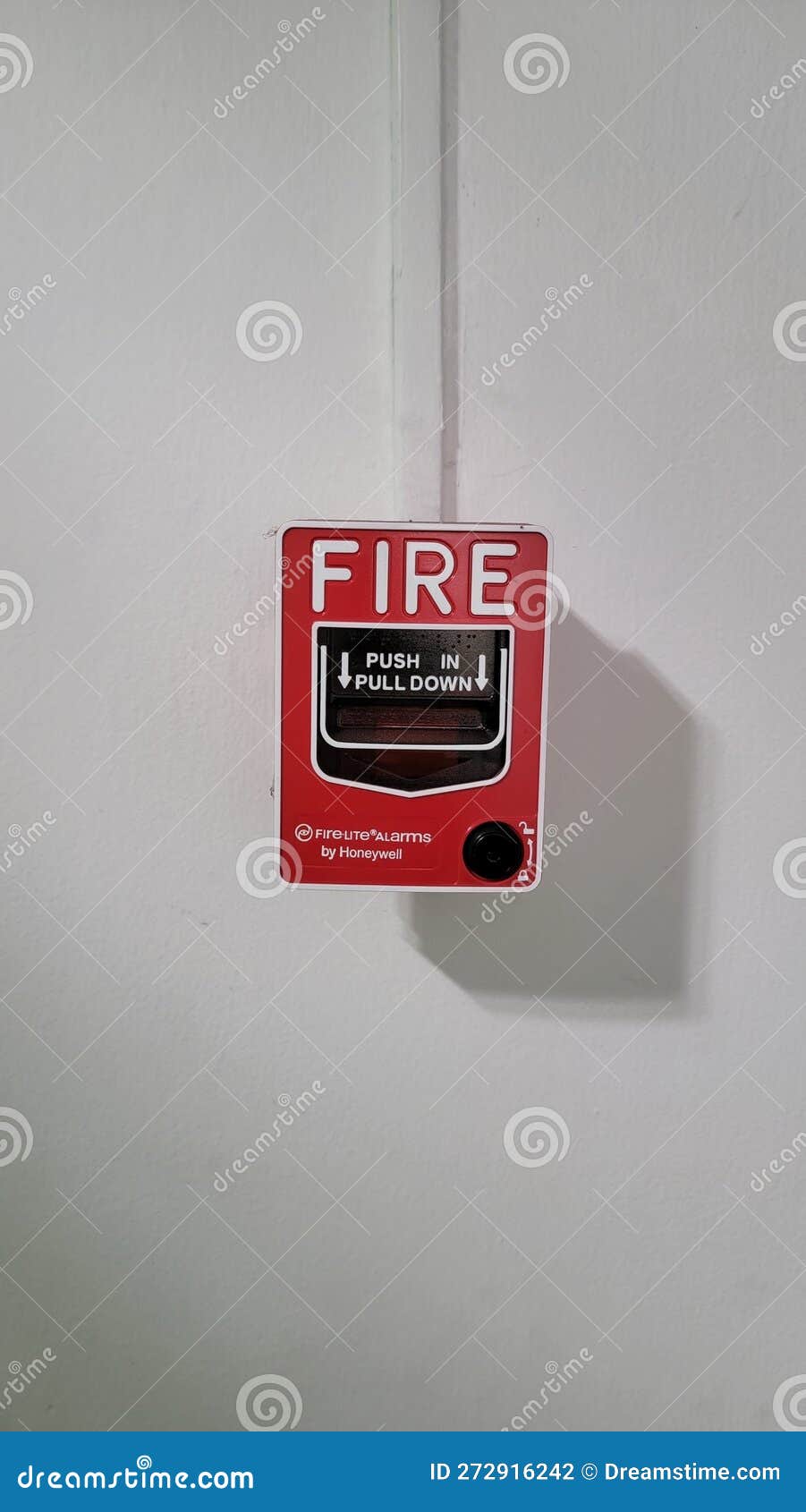 Emergency Fire Switch on the Wall Stock Photo - Image of text, hand ...