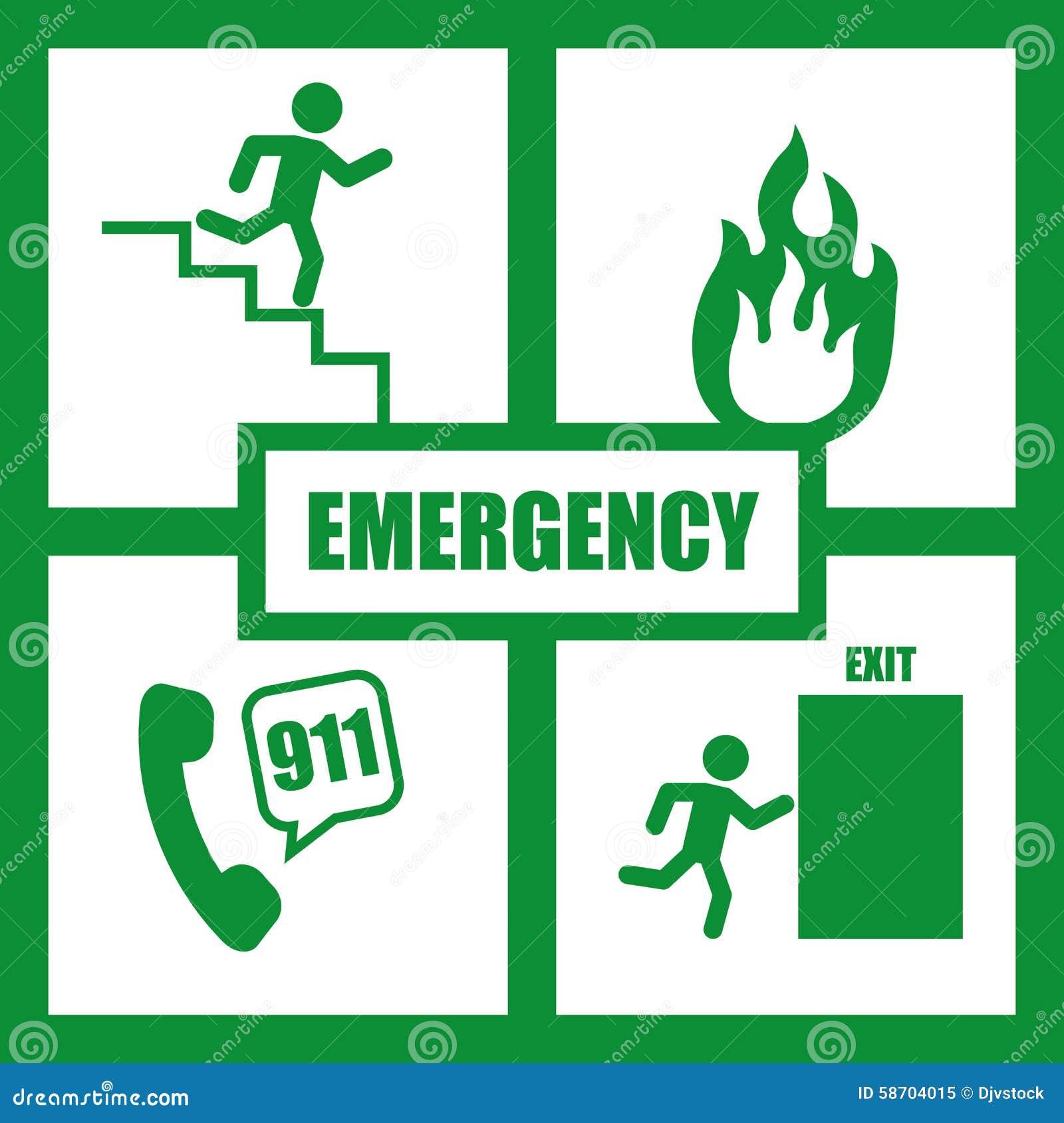 Emergency stock vector. Illustration of alert, evacuation - 58704015
