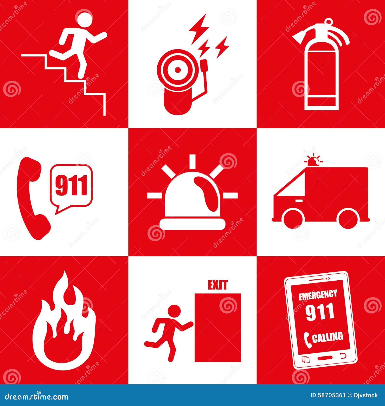 Emergency stock vector. Illustration of element, safe - 58705361