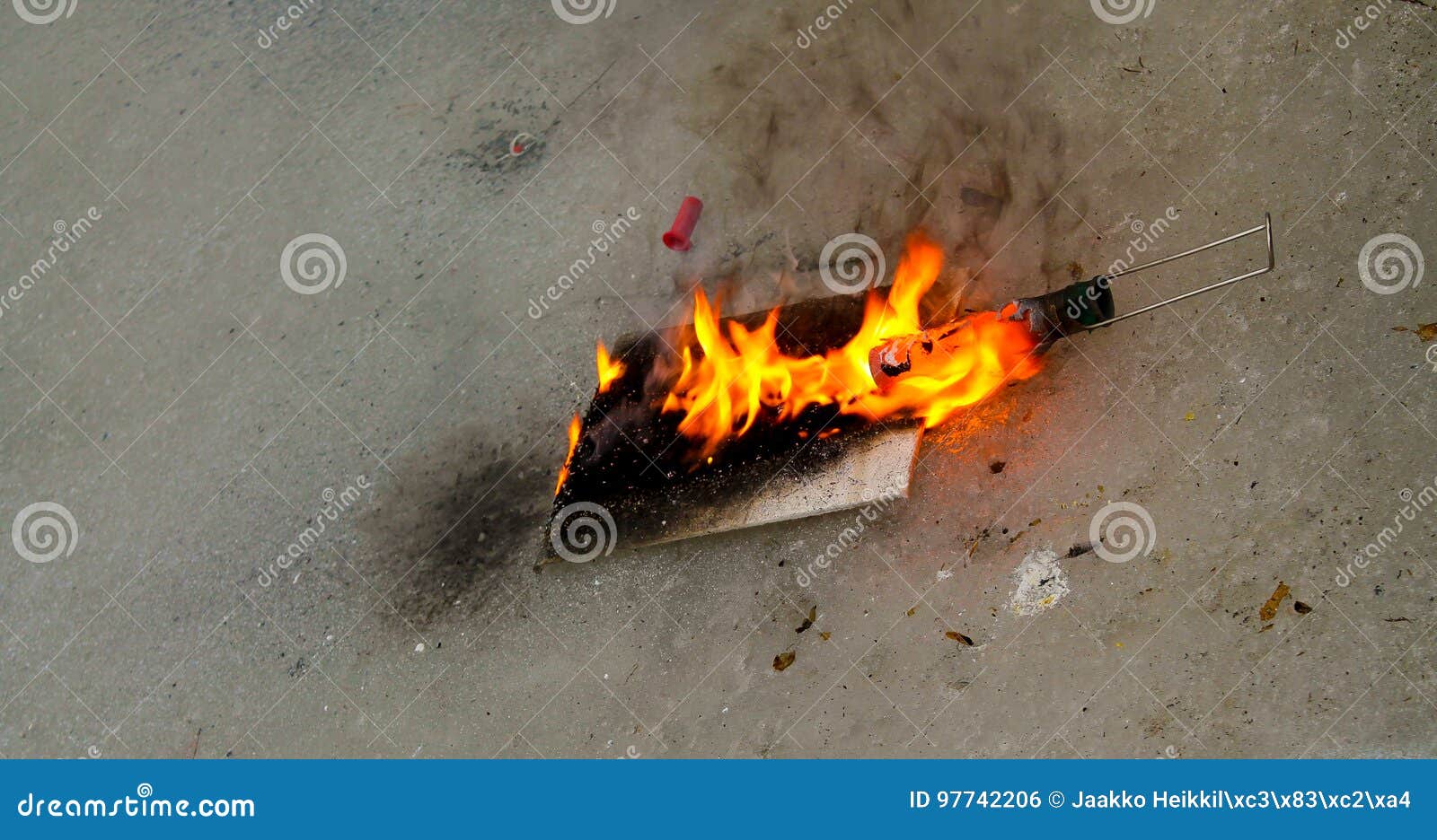 Emergency Flare Burning through Material Stock Photo - Image of ...