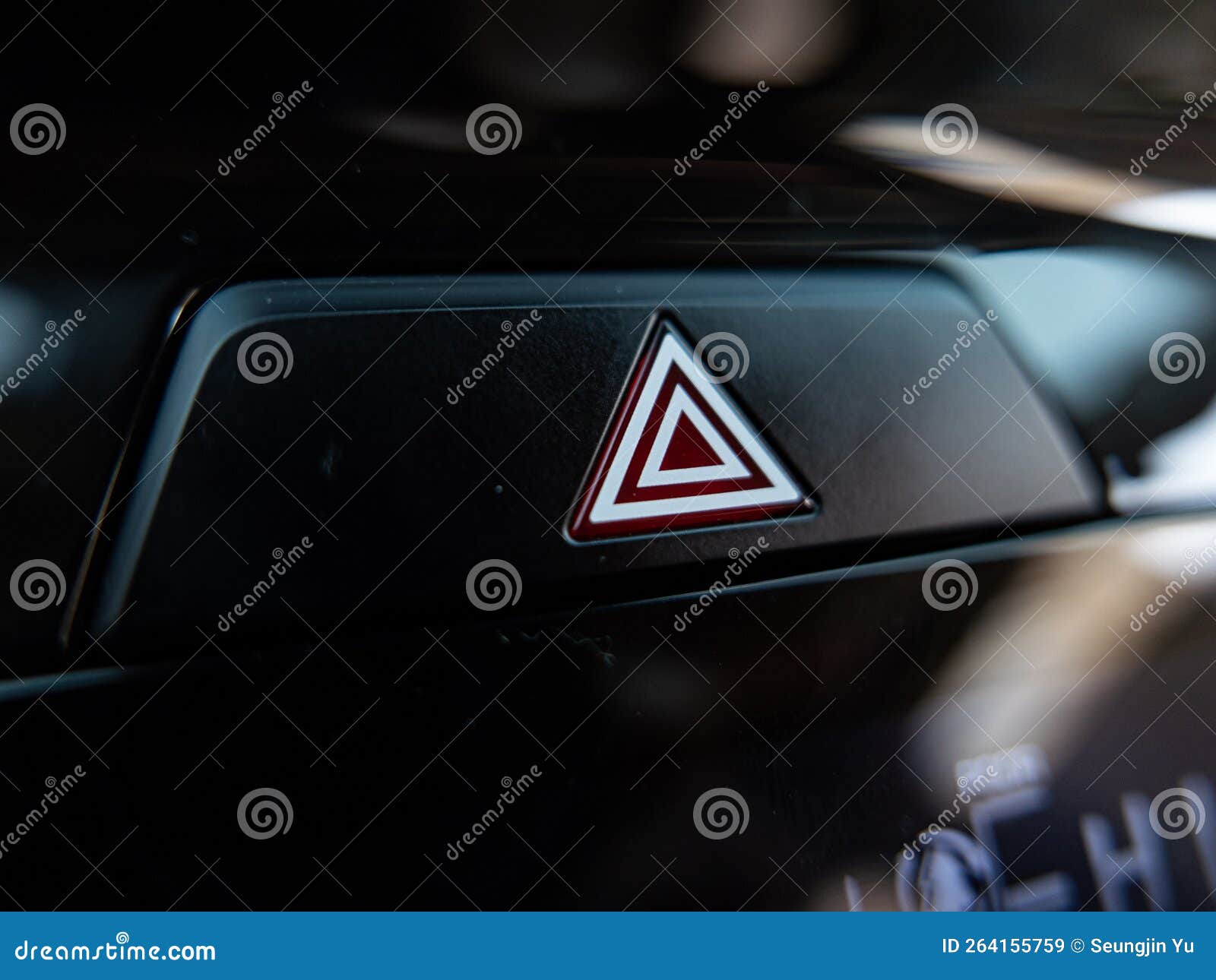 Emergency Flasher Shot from Inside a Transportation Vehicle Stock Image ...