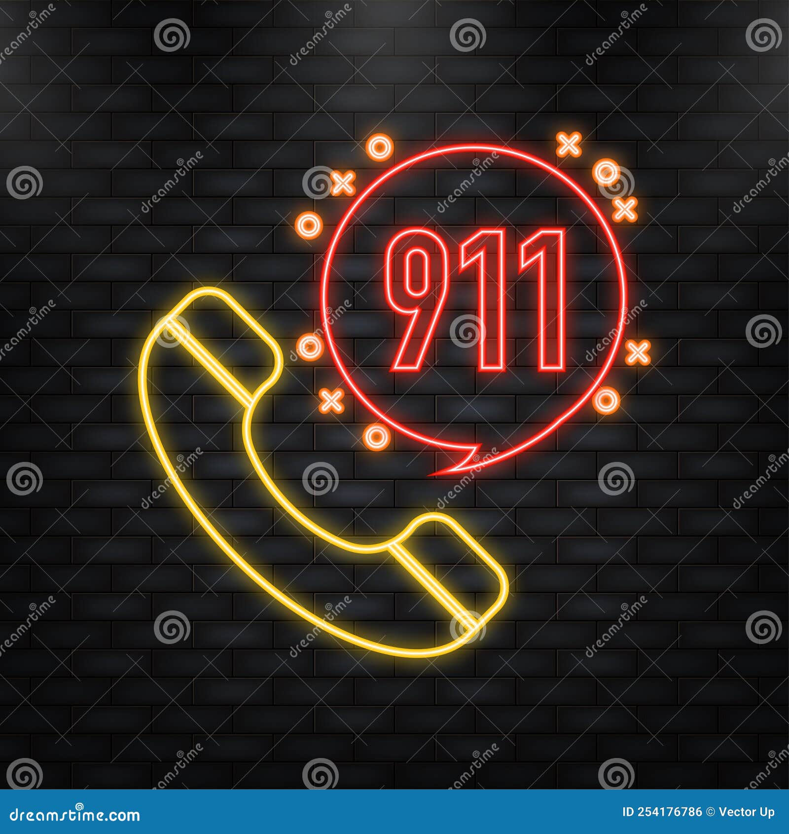 Emergency Flat Design. Vector Illustration on White Background. Stock ...