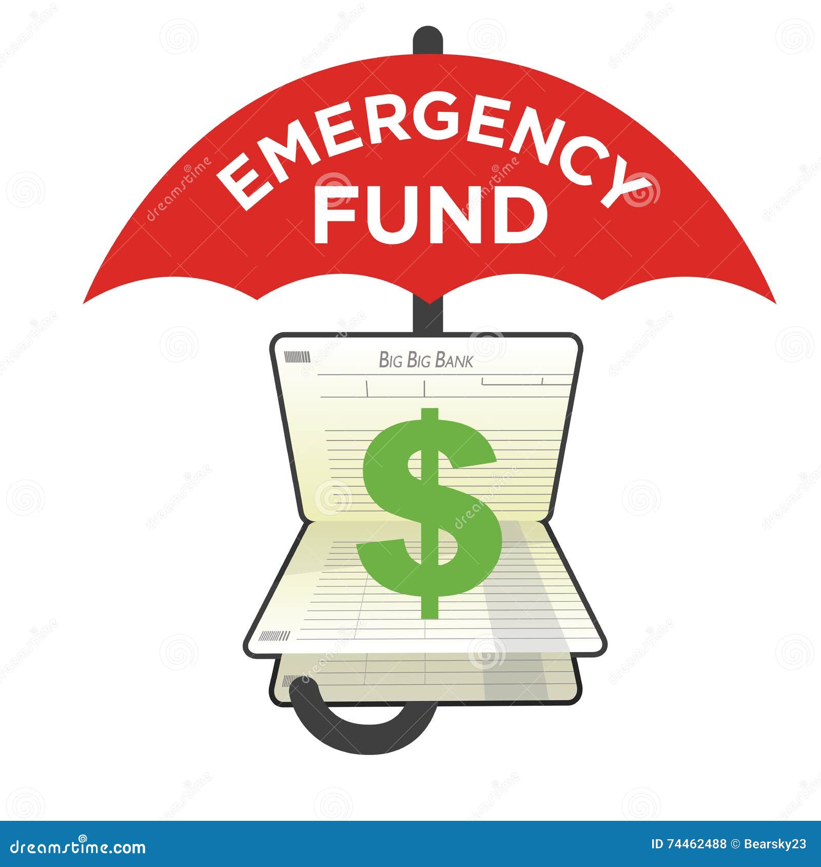 Emergency Fund Savings Account Stock Vector - Illustration of ...