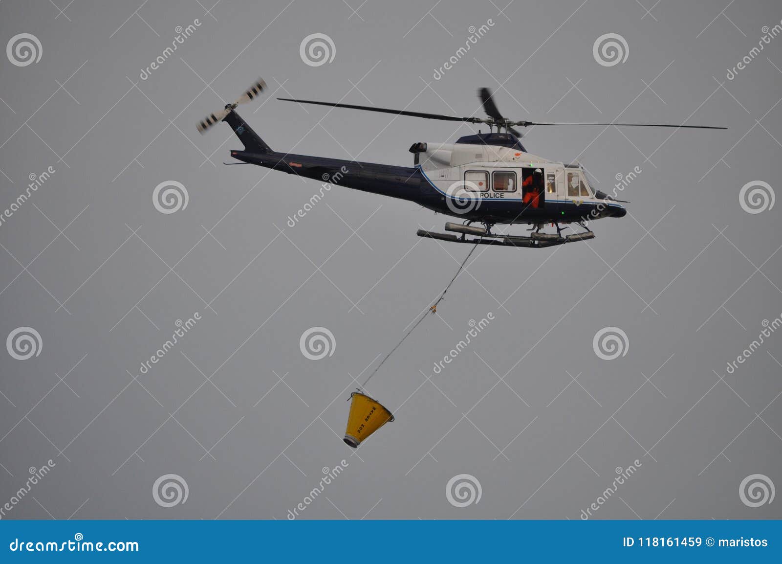 Helicopter Saving People in Flight Stock Image - Image of police ...