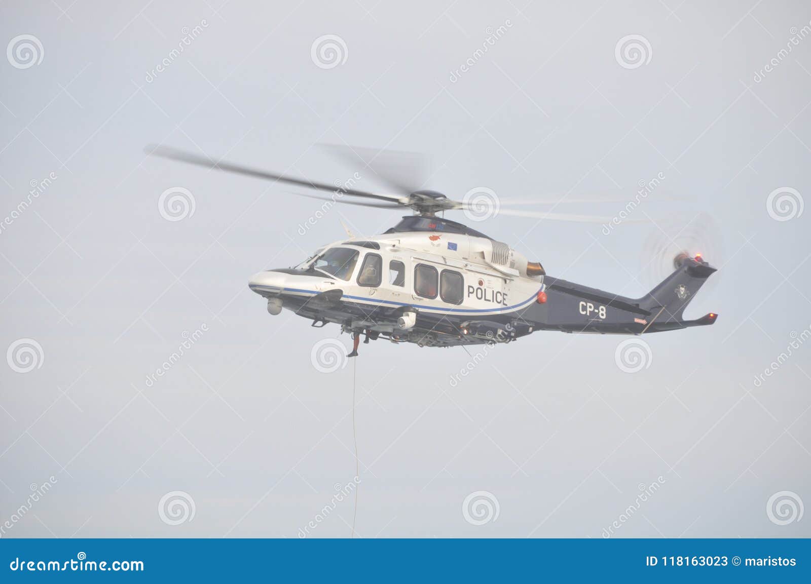 Helicopter Saving People in Flight Editorial Stock Photo - Image of ...