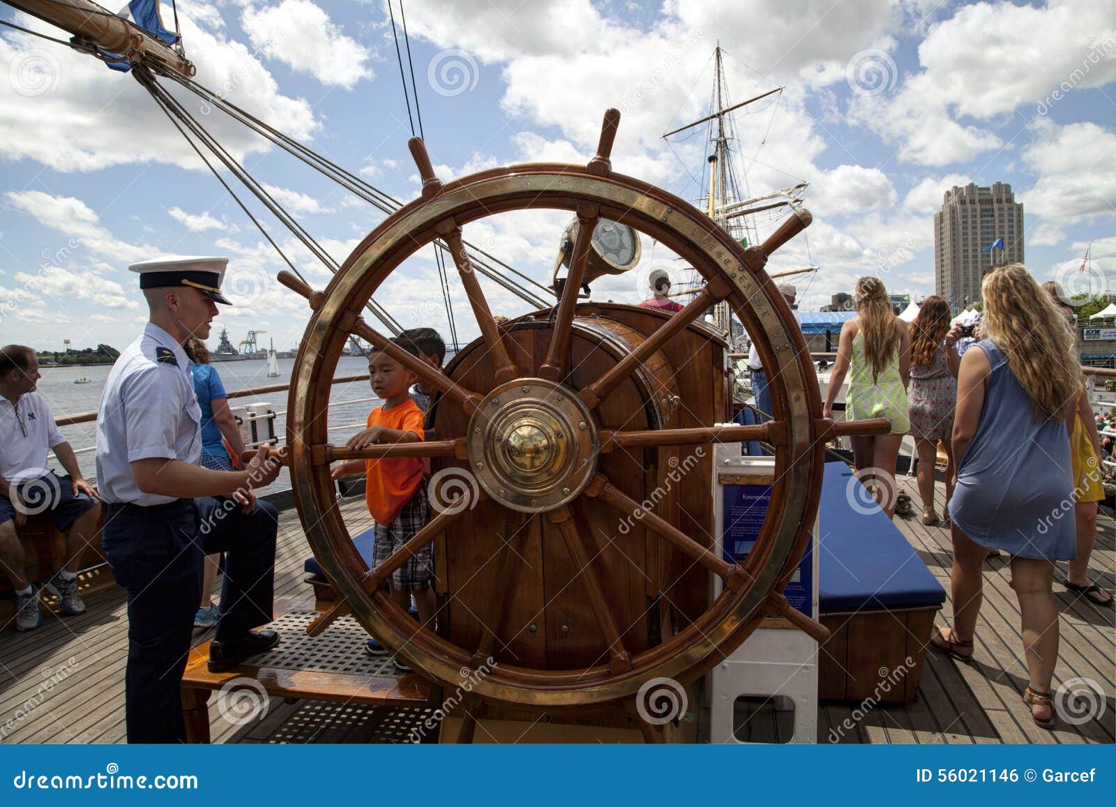Emergency Helm of the Coast Guard Tall Ship Eagle Editorial Photo ...