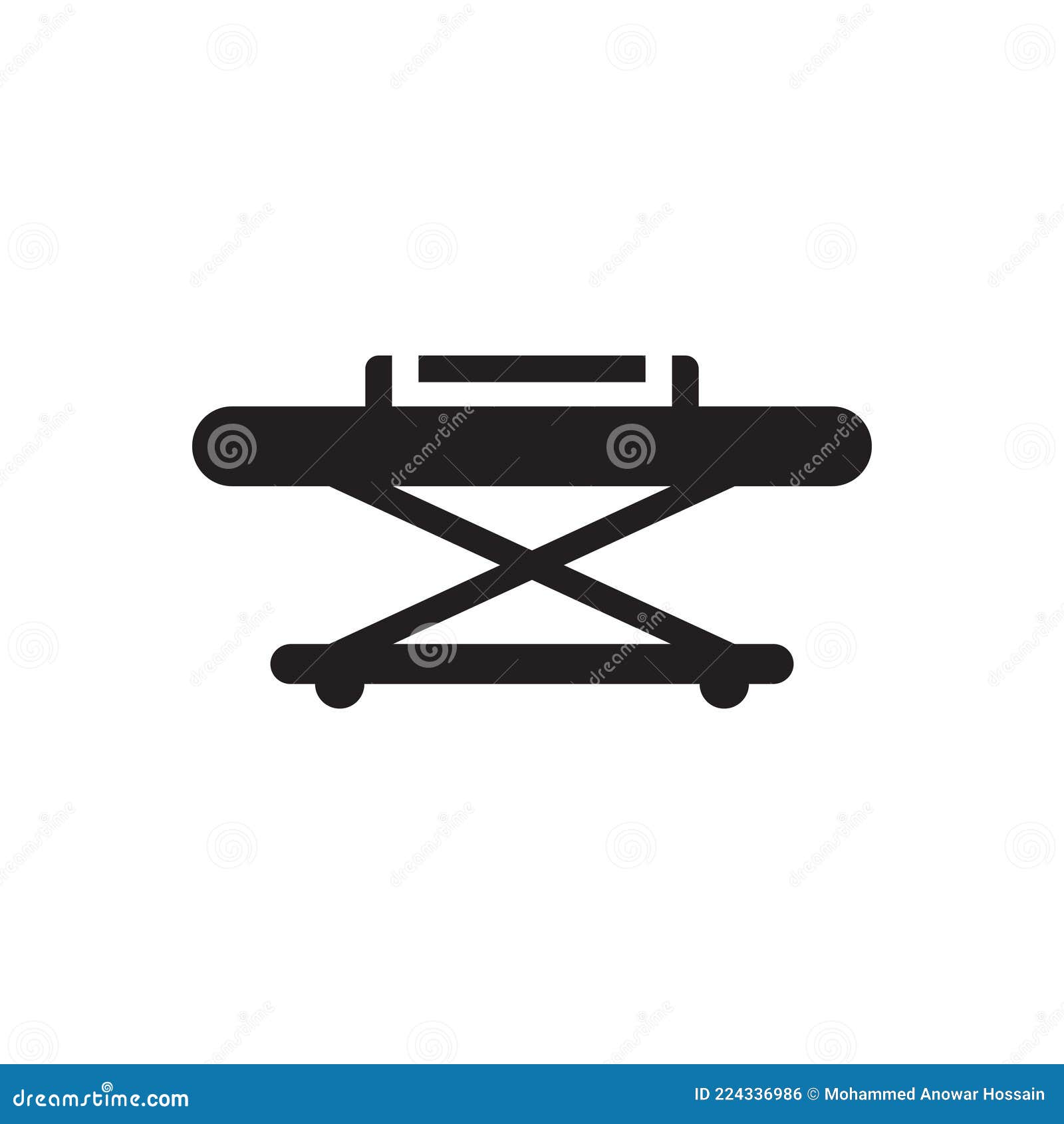 Hospital Bed Icon - Emergency Bed Icon Stock Vector - Illustration of ...